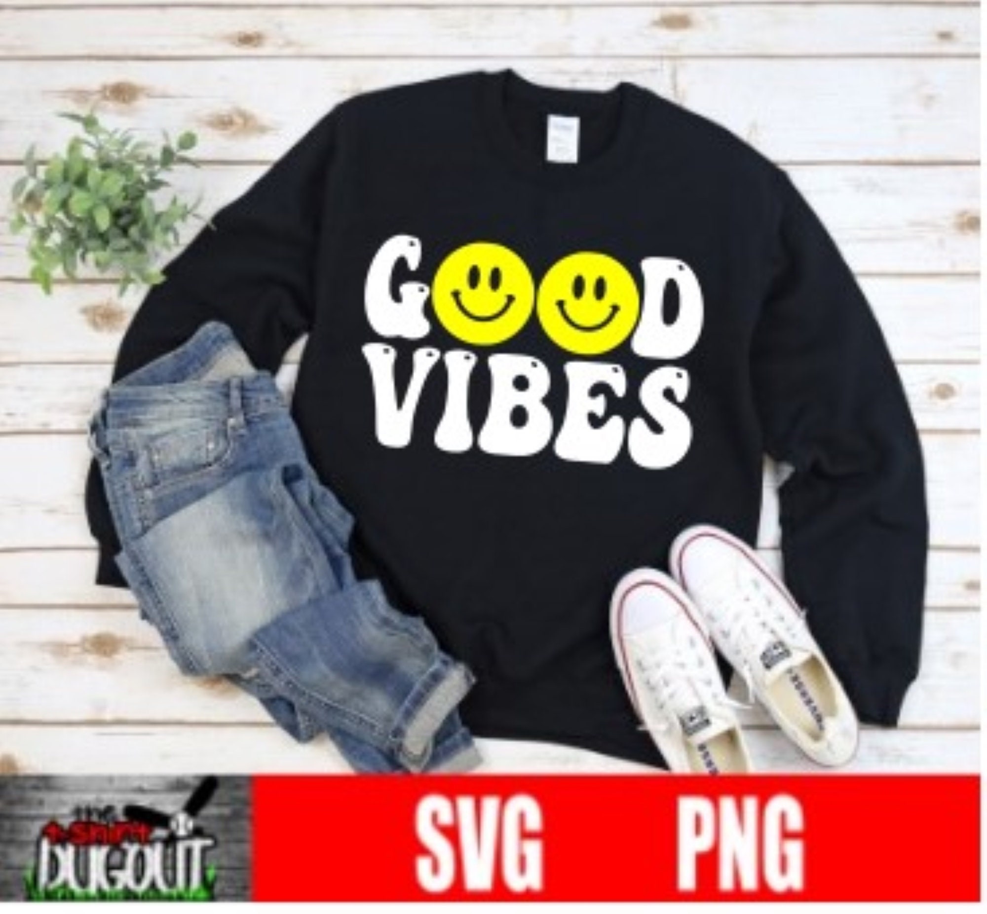 Good Vibes Smiley SVG Cut File Svg Png Cricut File Svg Files for Cricut ...