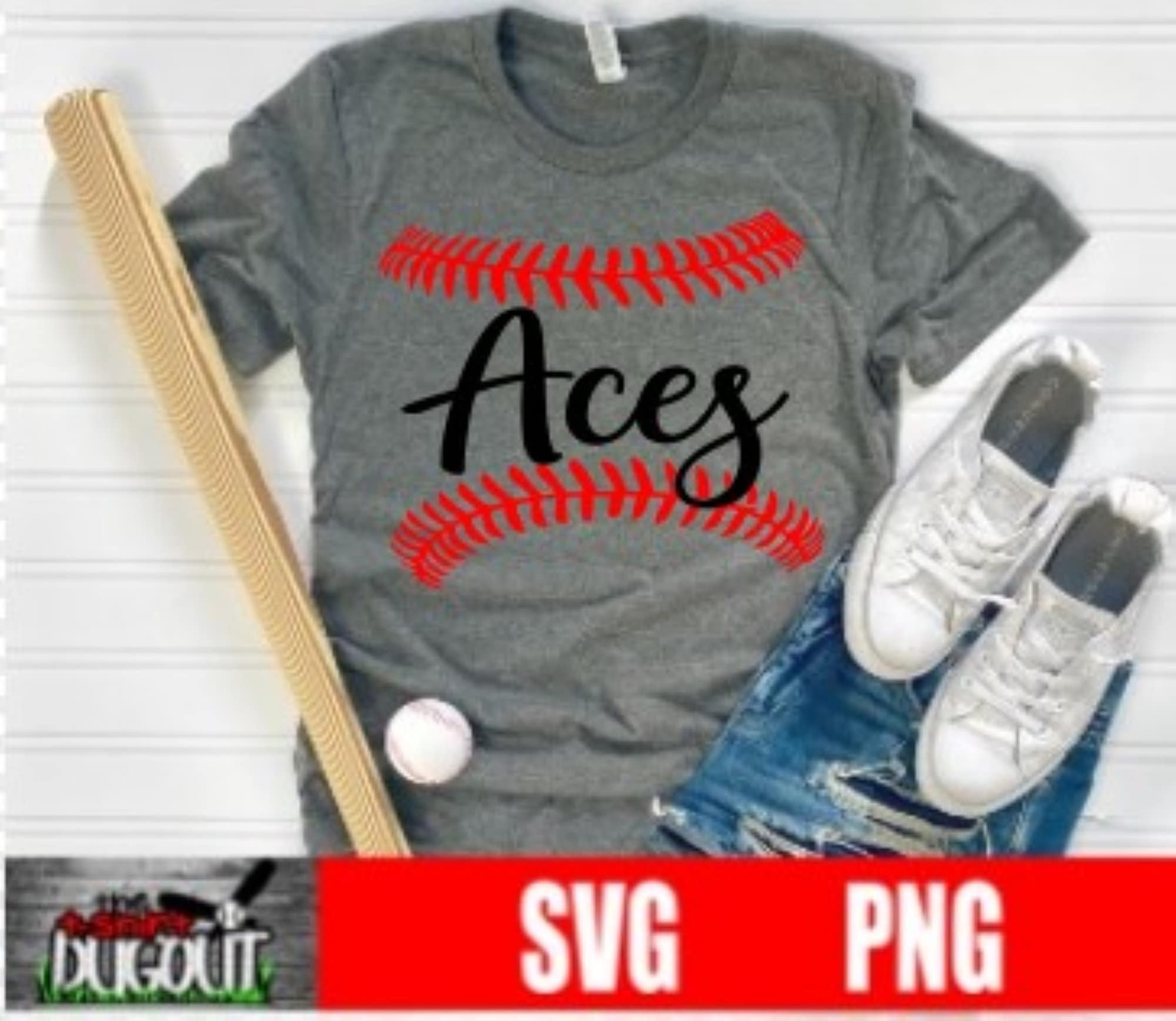 Aces Baseball Script SVG Cut File Cricut File svg Files Cricut baseball ...