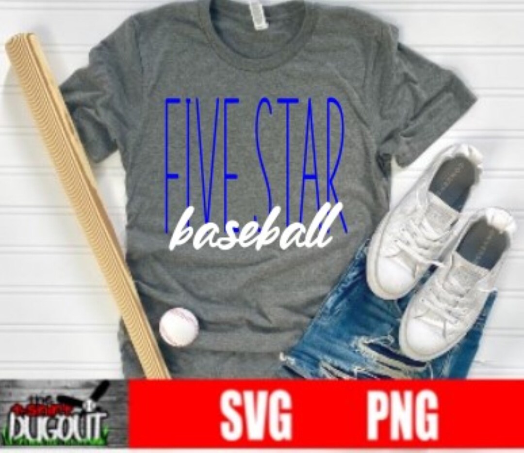 Five Star Baseball SVG cut File cricut File Svg Files for Cricut ...