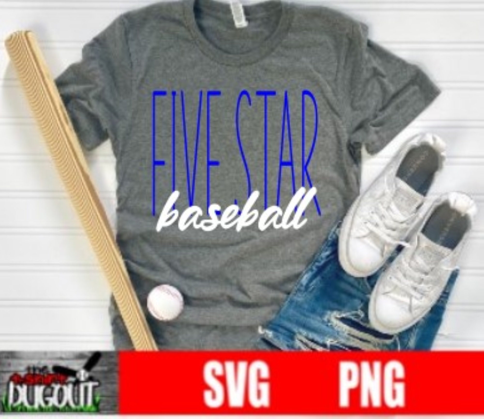 Five Star Baseball SVG cut File cricut File Svg Files for Cricut ...