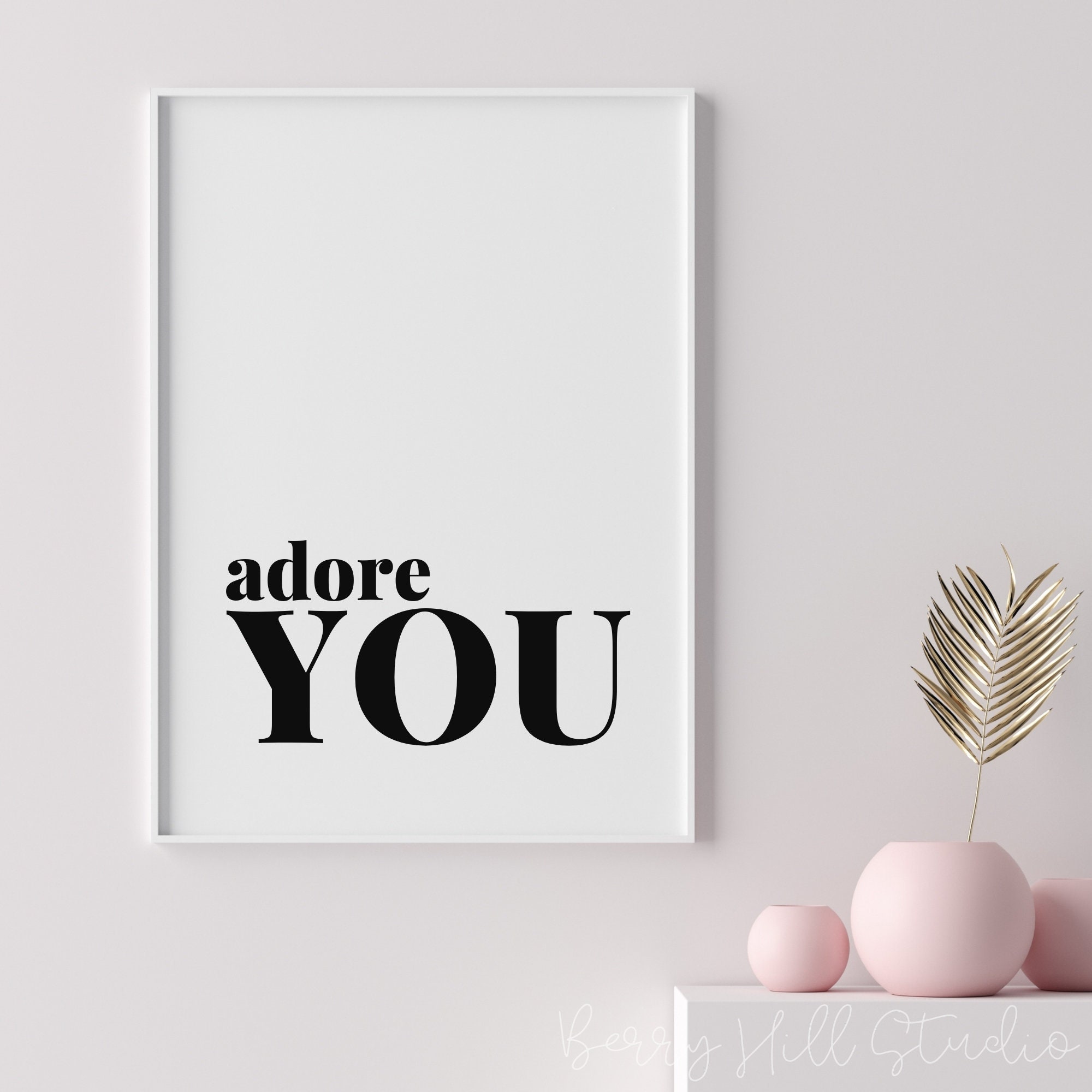 Adore You Poster, Wall Art Print Music Lyrics, Bold Minimalist Wall Art ...