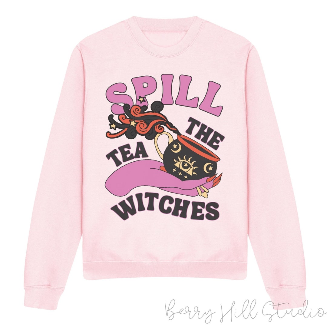Spill the Tea, Witches Brew Hocus Pocus Jumper, Halloween Jumper, Cosy ...
