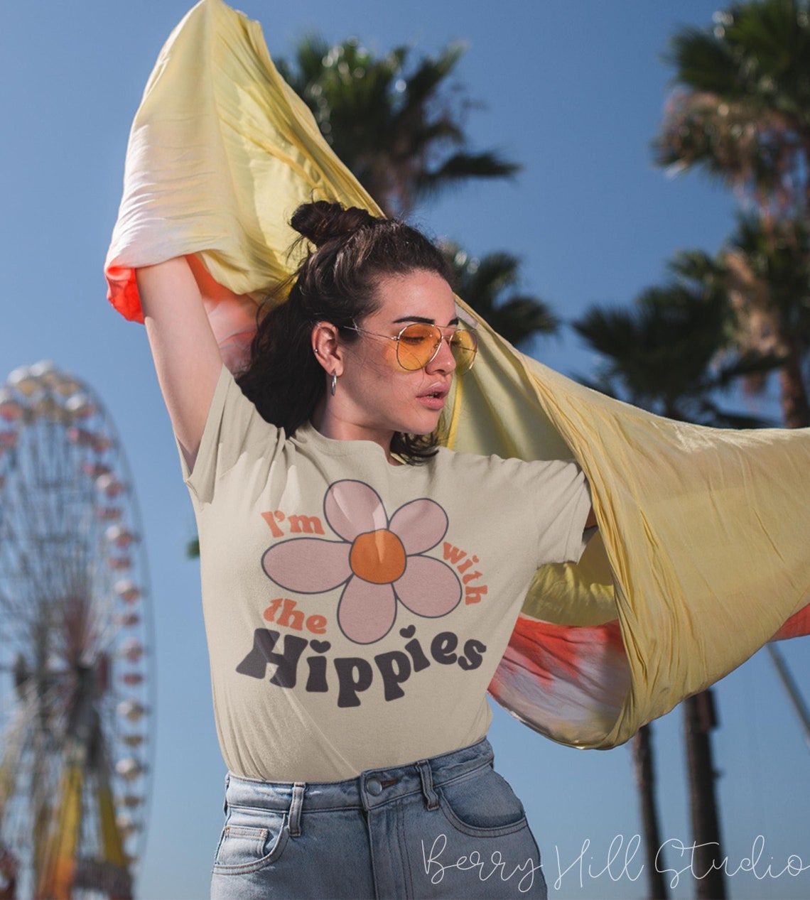 Hippie T Shirt, Flower Power Shirt, Retro 70s Aesthetic Tee, 60s Shirt ...