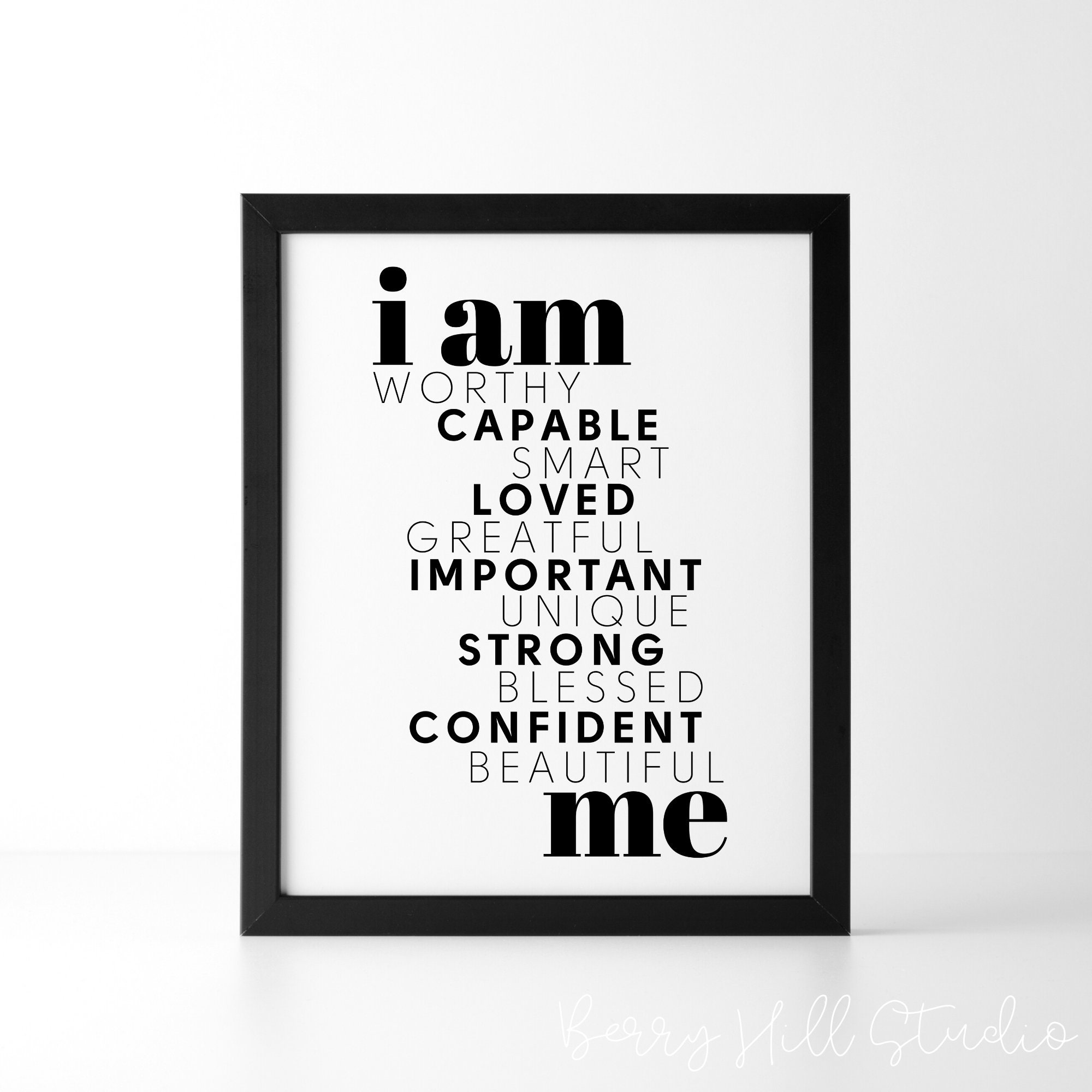 Daily Affirmations Wall Art Positive Affirmations Print | Etsy
