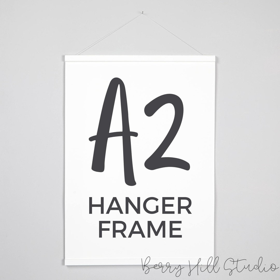 A2 Poster Hanger, White Poster Frame, Minimalist Wall Art Frame, Wooden ...