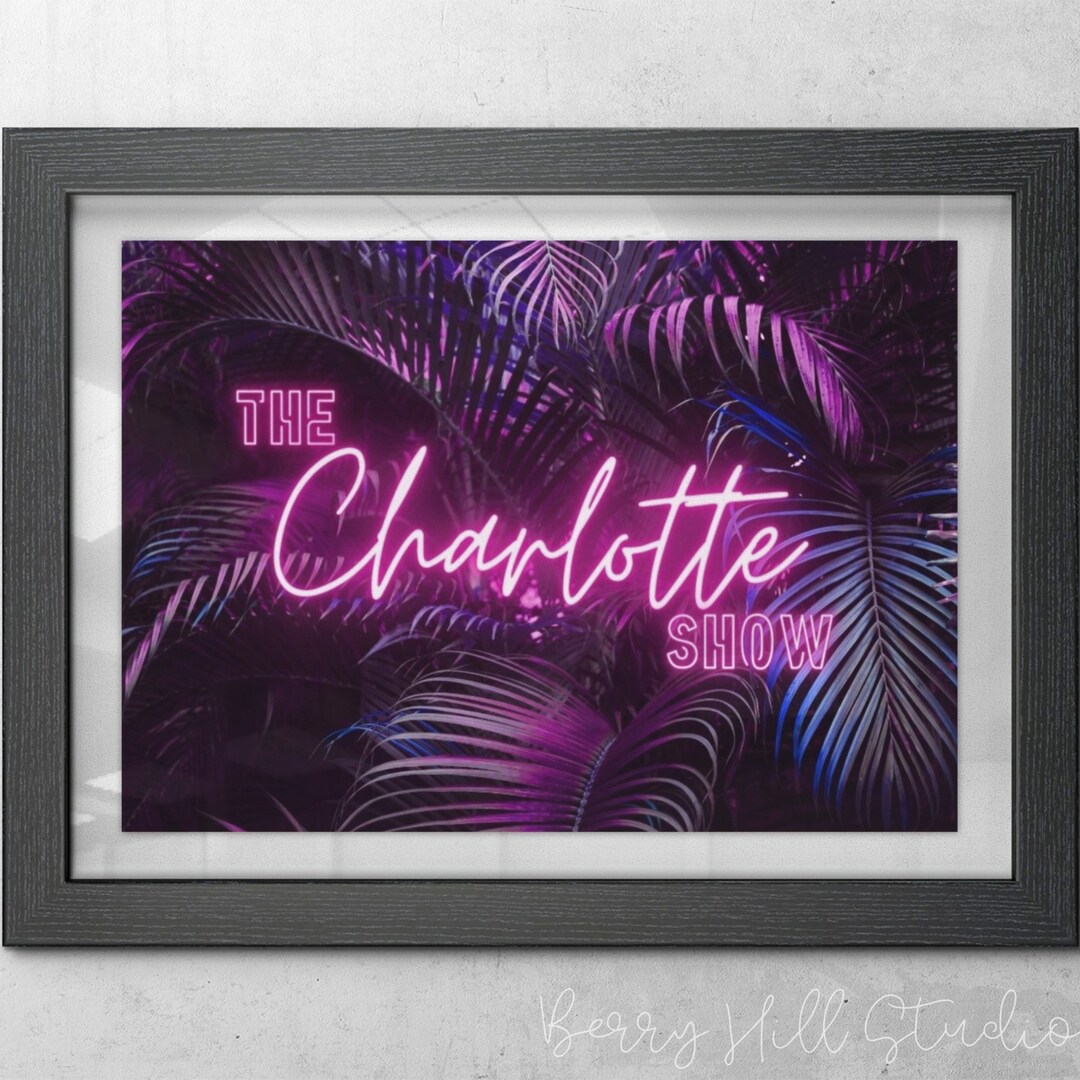 Neon Wall Art Print, Neon Effect Art Print, Customised Neon Prints ...