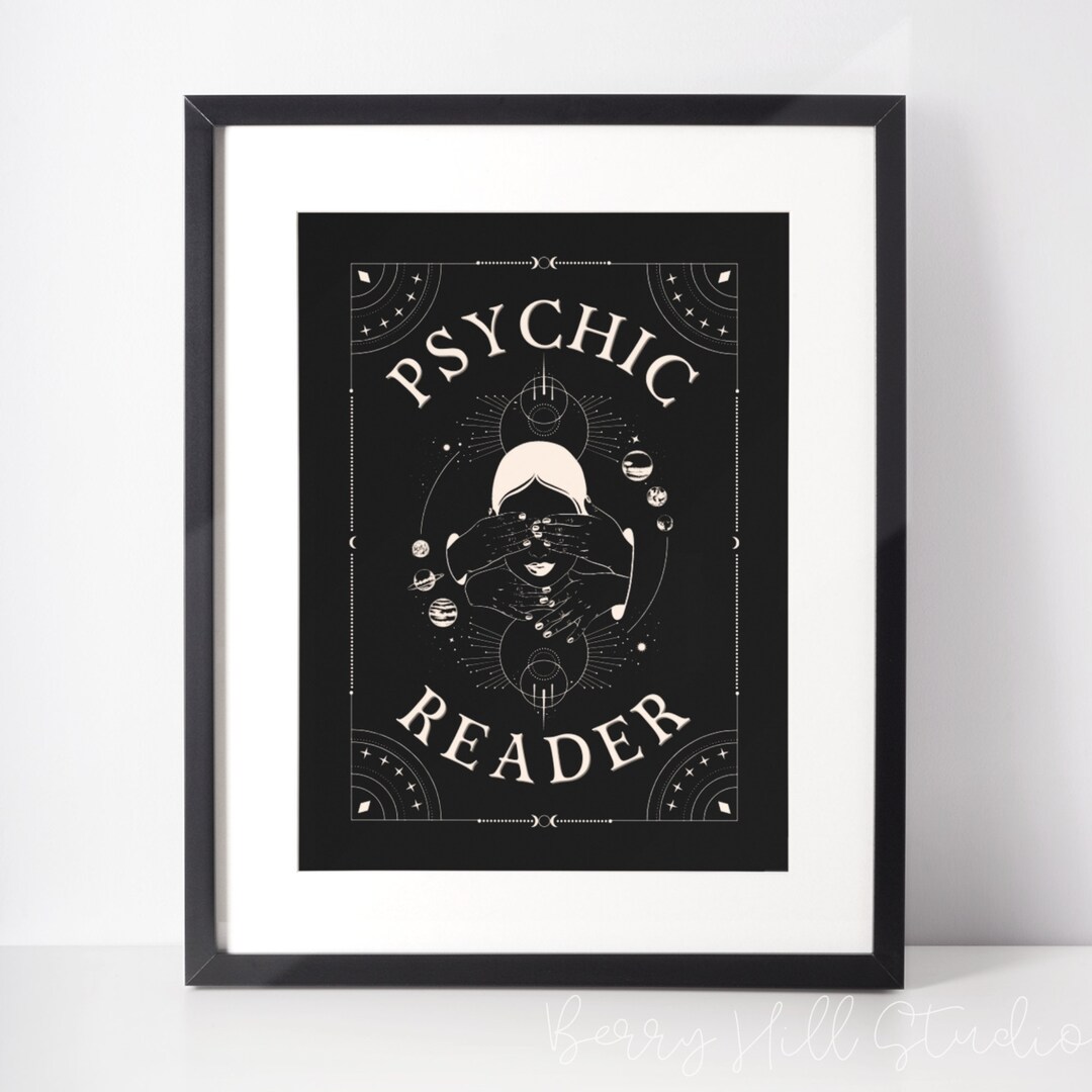 Psychic Reader Art Print, Tarot Card Wall Art, Psychic Lover Prints ...