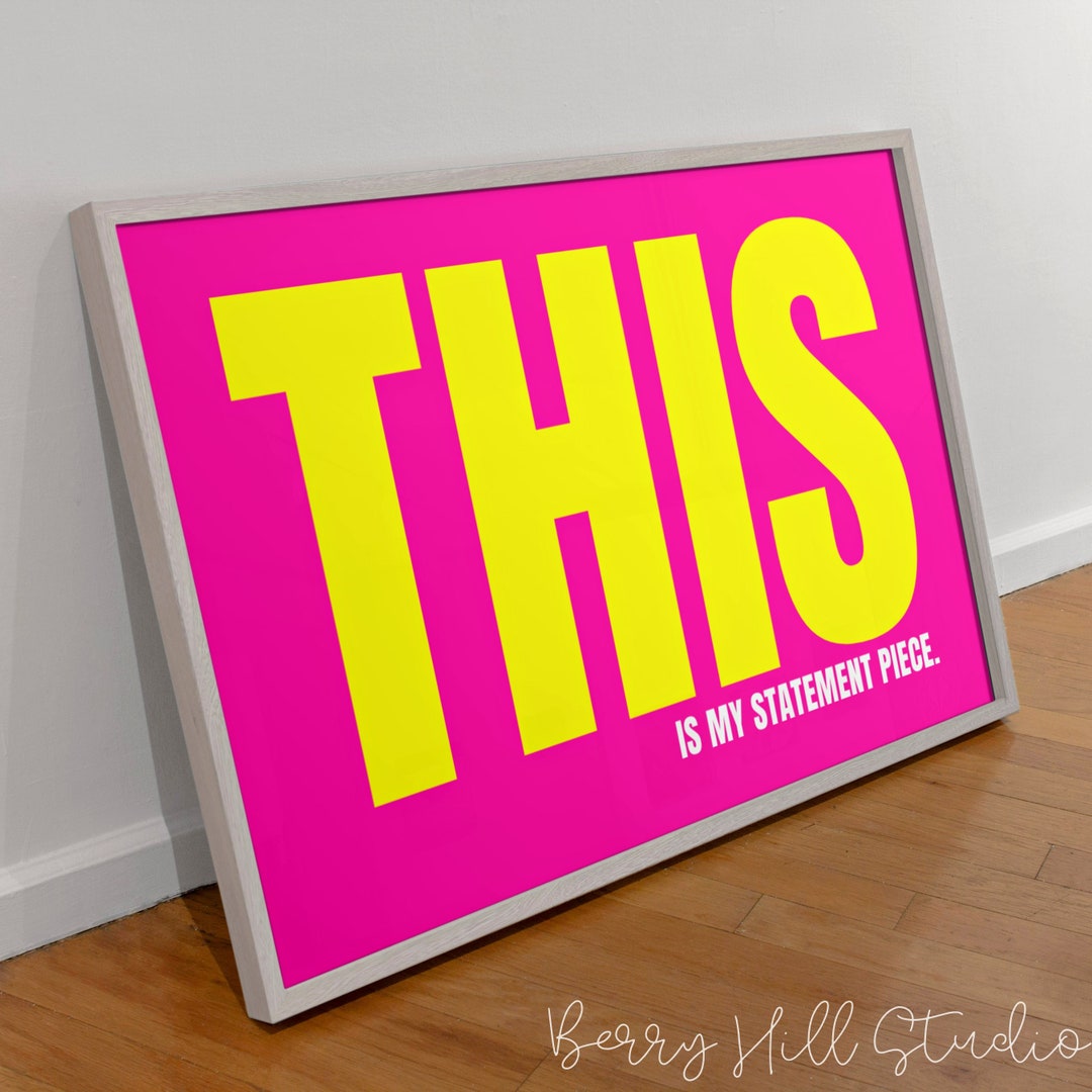 Fun Wall Art Print, Bold Typography Wall Art, Gallery Wall, Kitchen ...