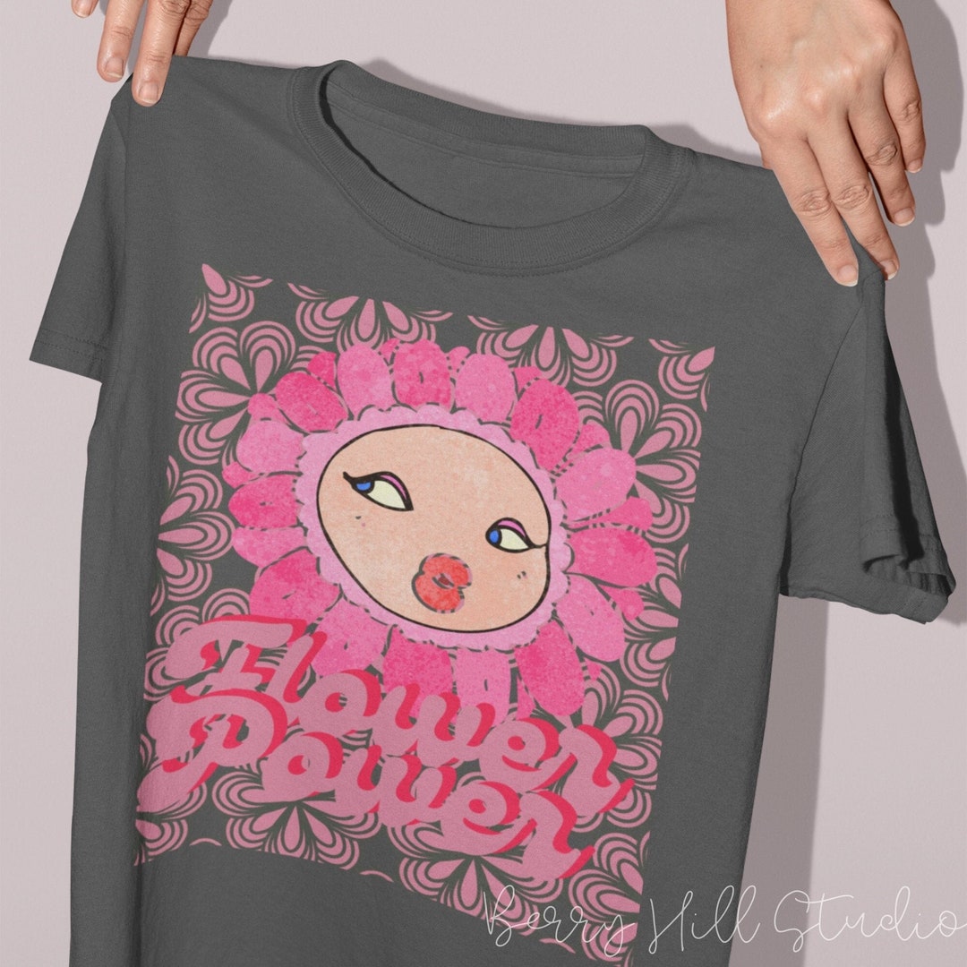 Flower Power Shirt, Retro Flower Power Graphic Tshirt, Floral 70s ...