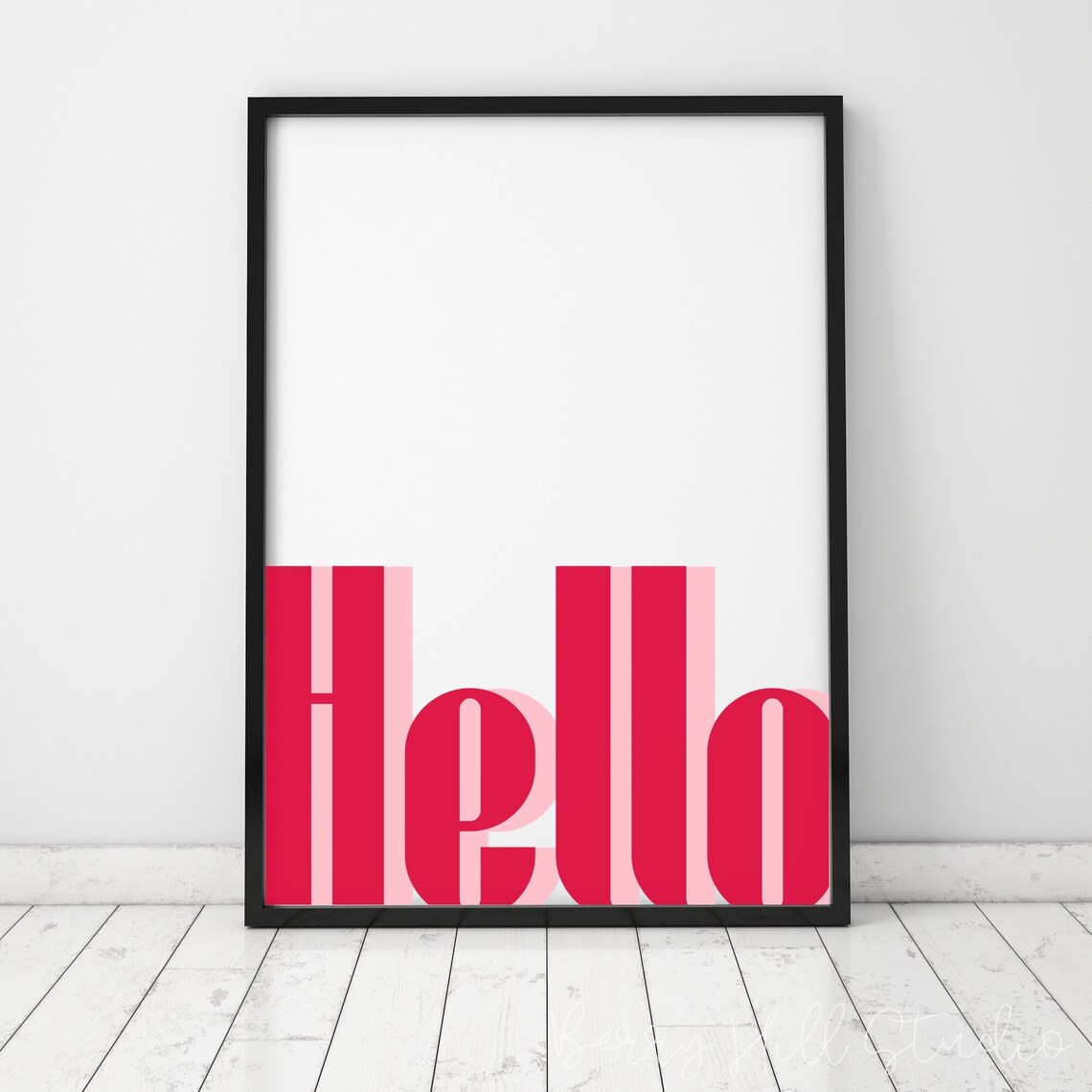 Hello Art Print, Bright Welcome Wall Art, Hello Prints, Hello Wall Art ...