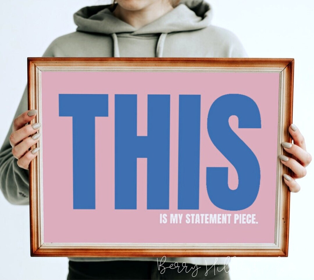 Bold Statement Wall Art Print, Fun Typography Art, Gallery Wall, Dining ...