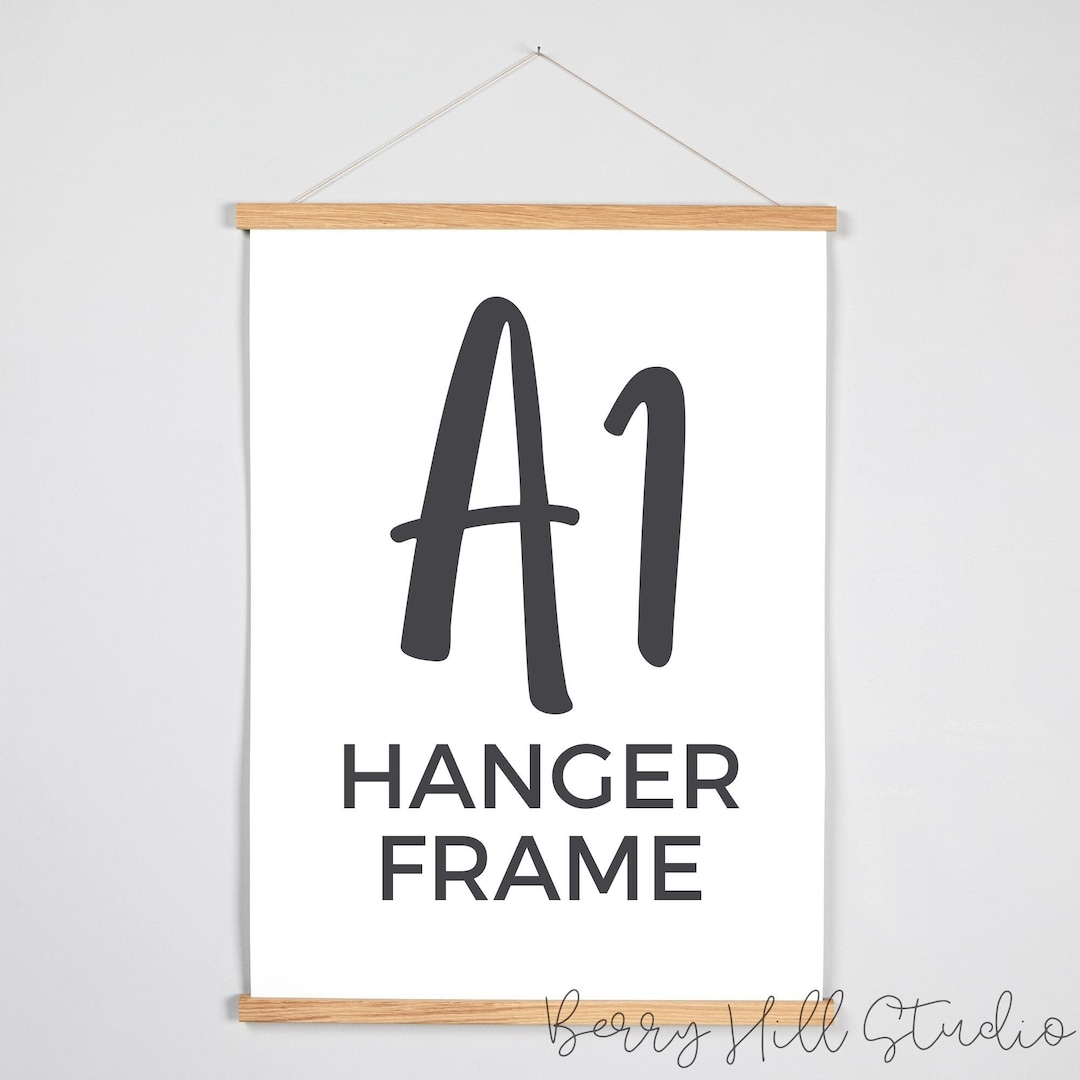 A1 Poster Hanger, Wooden Magnetic Poster Frames, Minimalist Wall Art ...