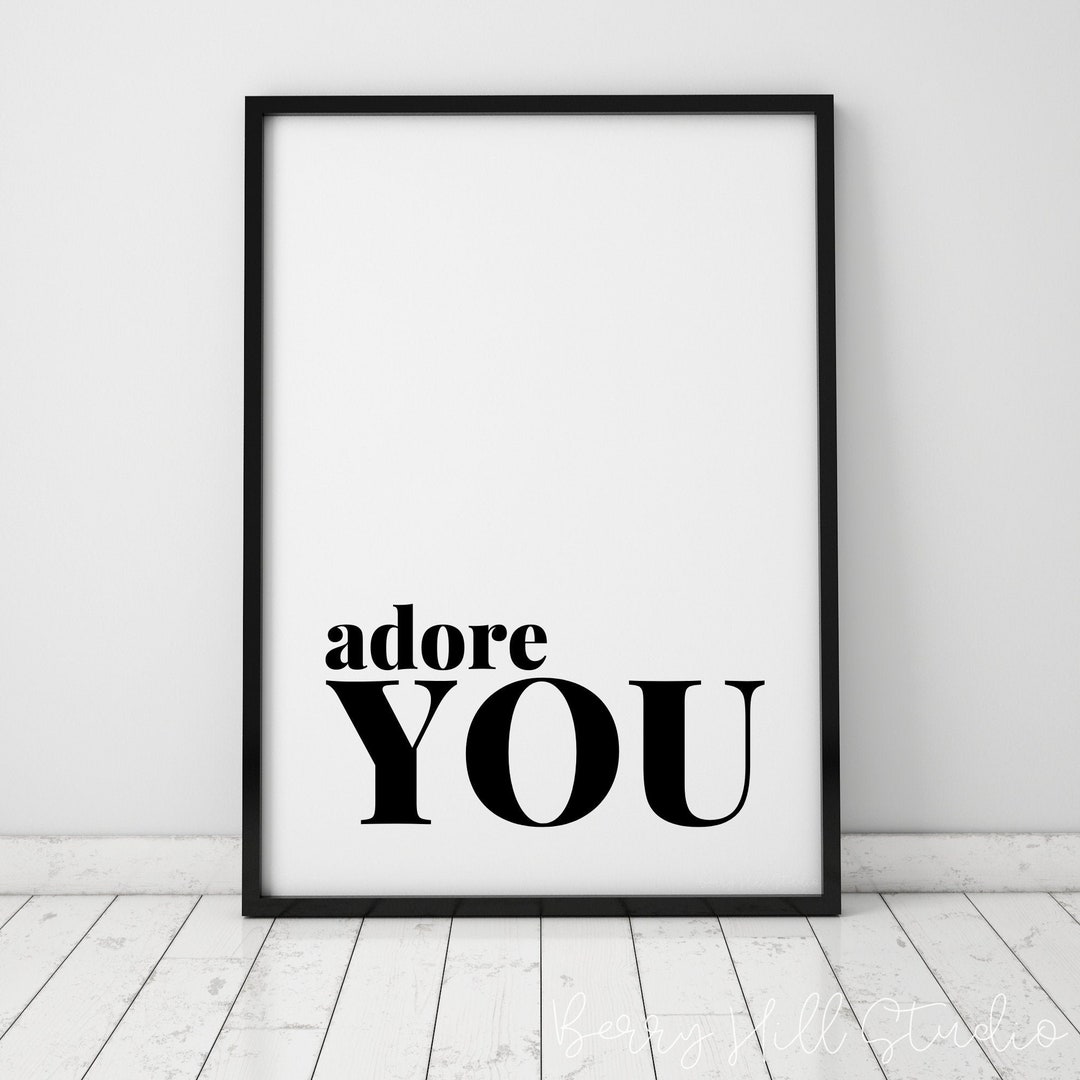 Adore You Poster, Wall Art Print Music Lyrics, Bold Minimalist Wall Art ...