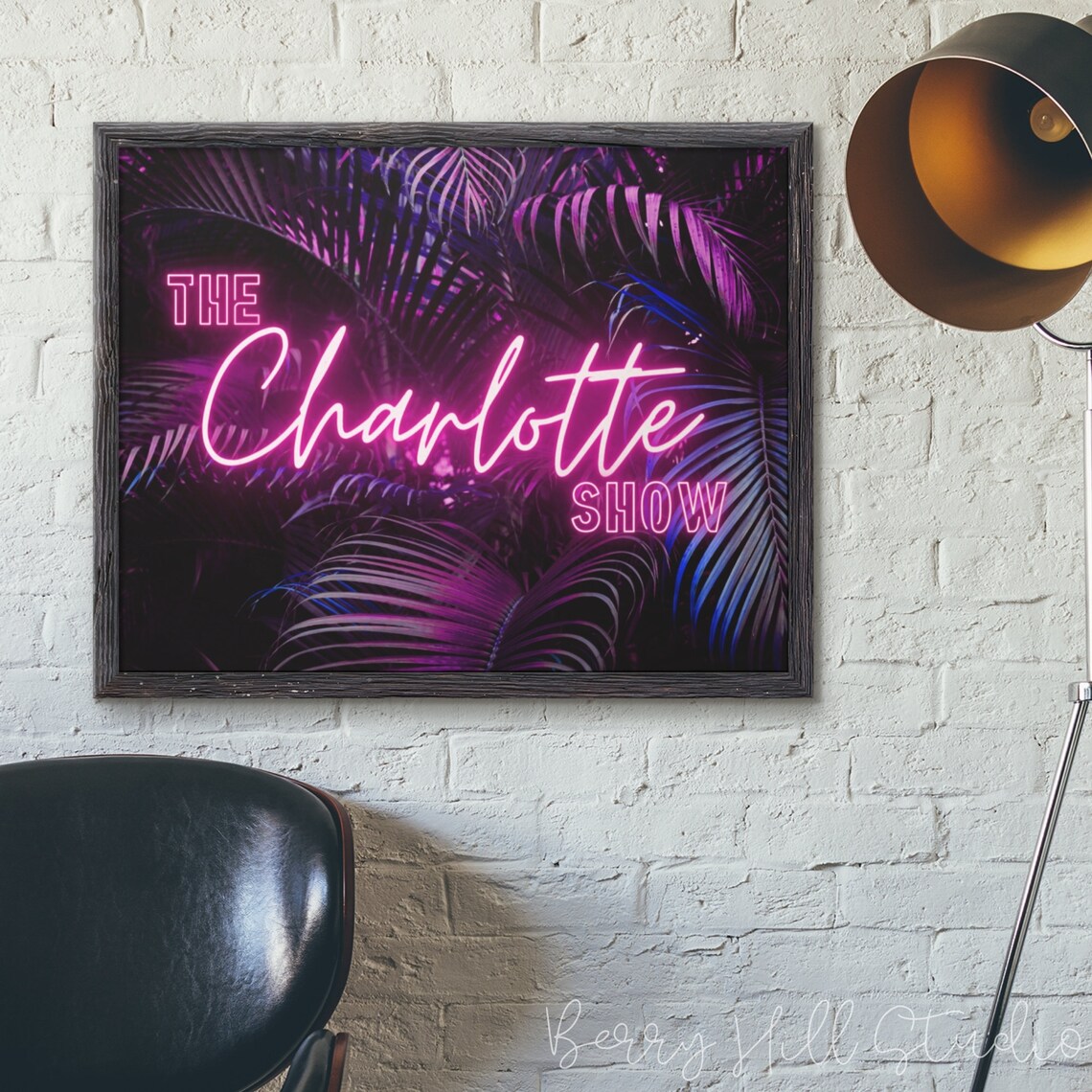 Neon Wall Art Print, Neon Effect Art Print, Customised Neon Prints ...