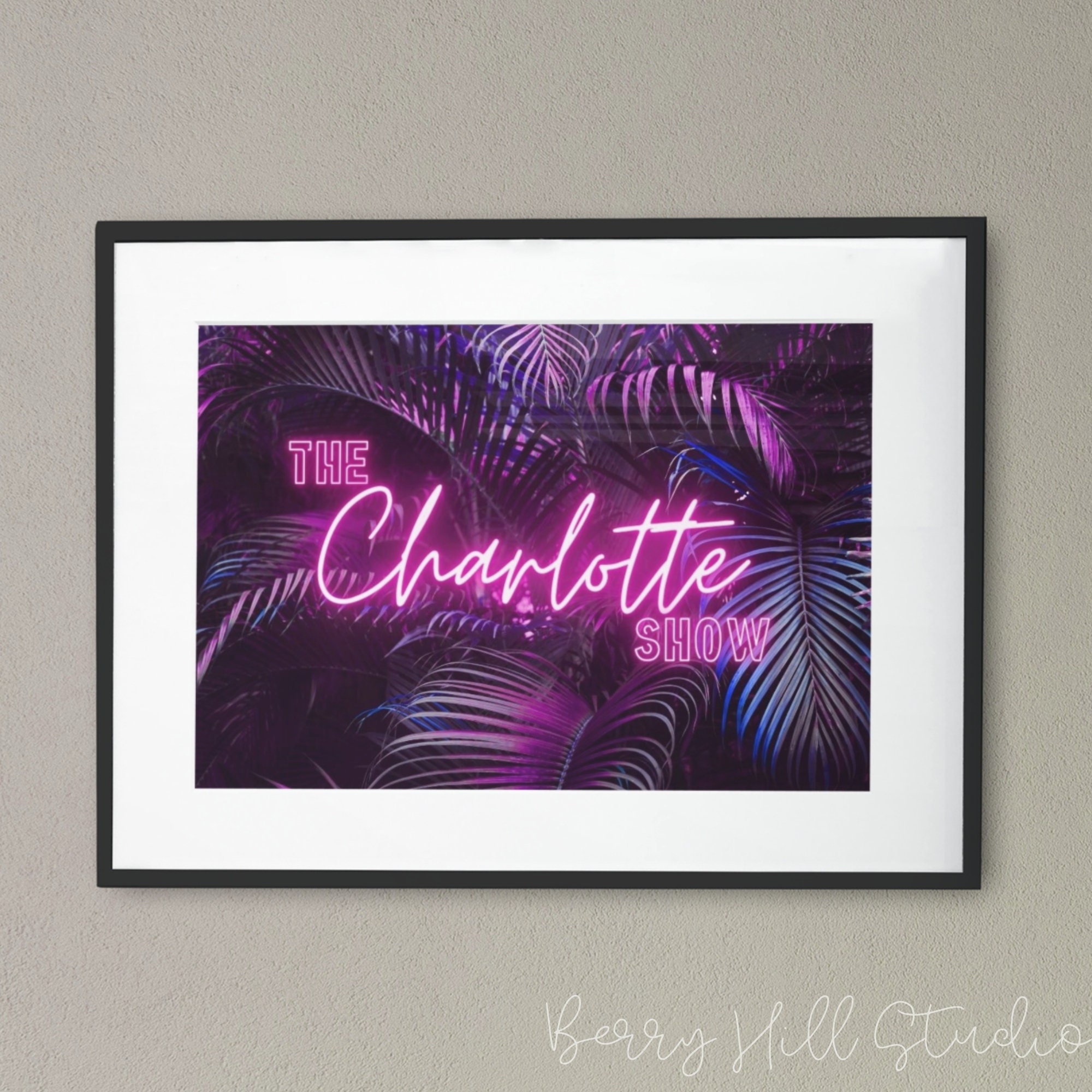 Neon Wall Art Print, Neon Effect Art Print, Customised Neon Prints ...