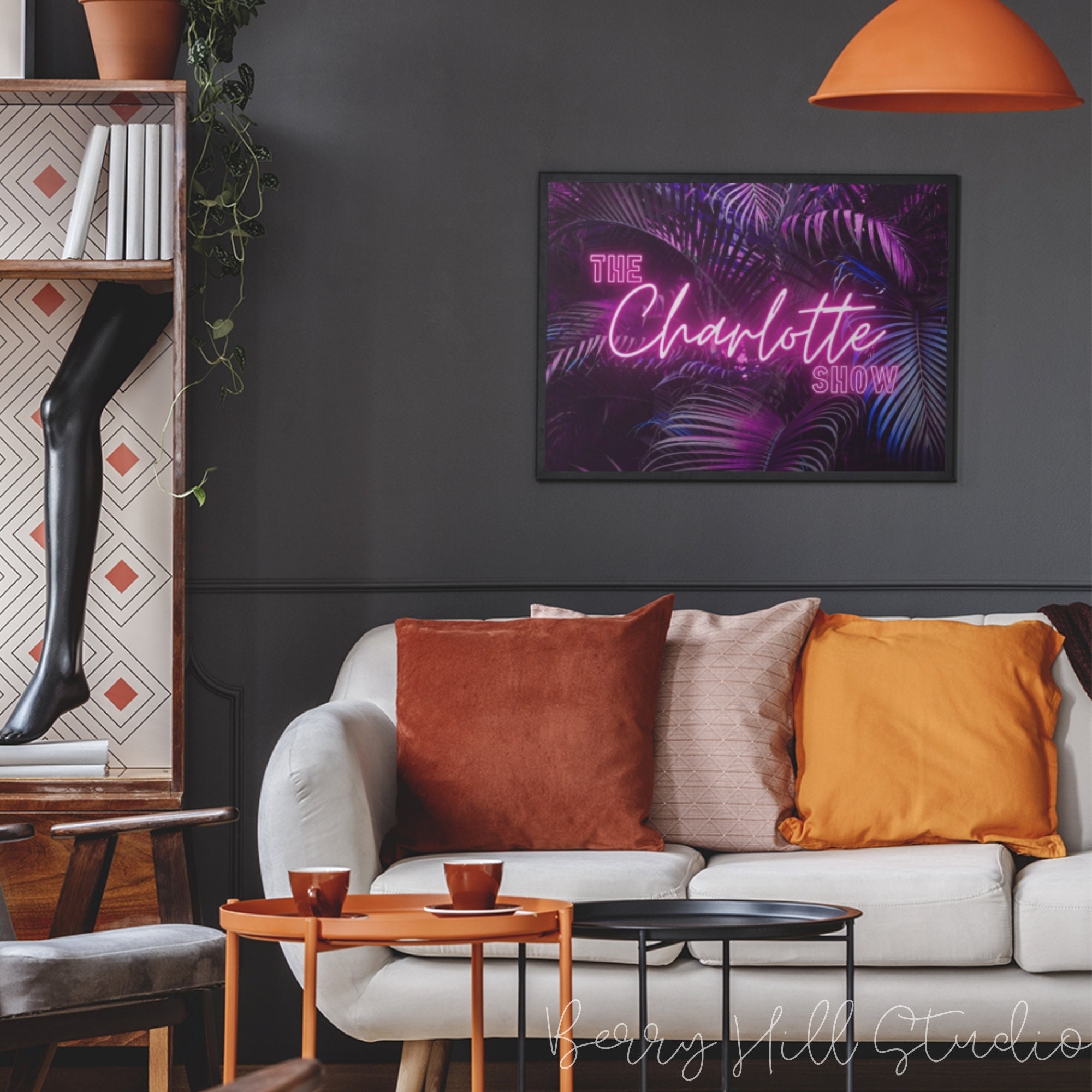 Neon Wall Art Print, Neon Effect Art Print, Customised Neon Prints ...