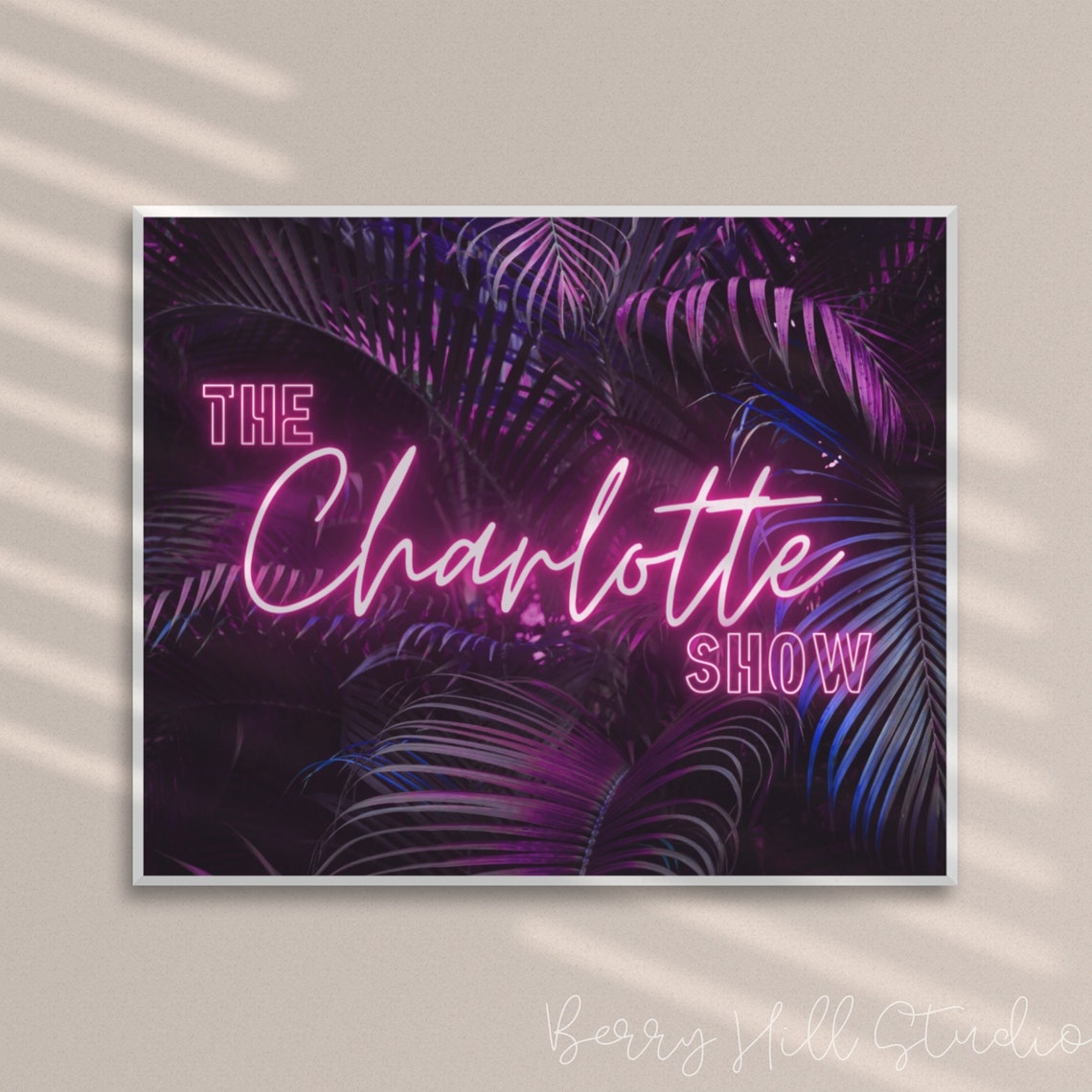 Neon Wall Art Print, Neon Effect Art Print, Customised Neon Prints ...