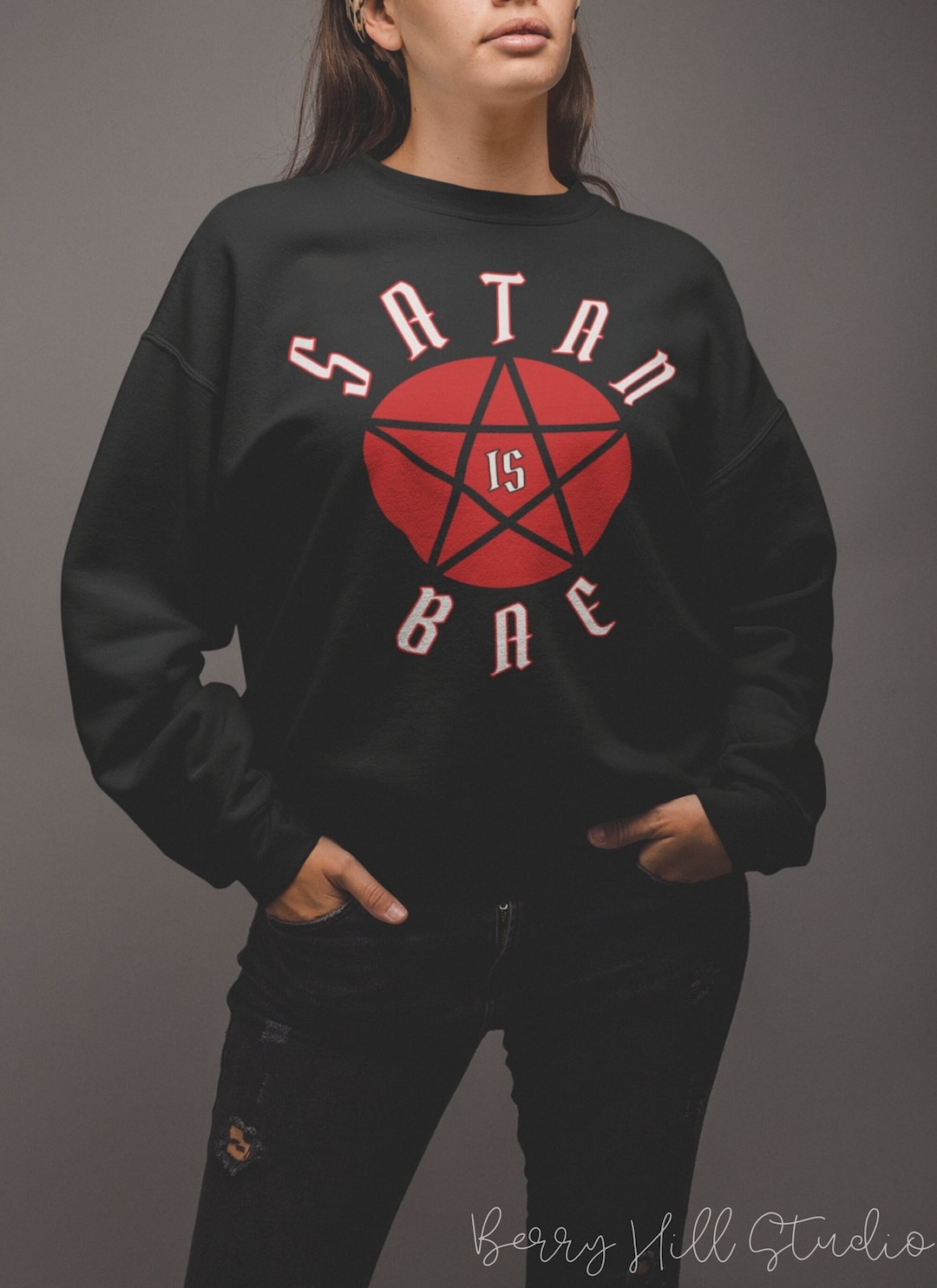Satan is Bae, Hail Satan Shirt, Grunge Aesthetic Clothing, Pastel Goth ...