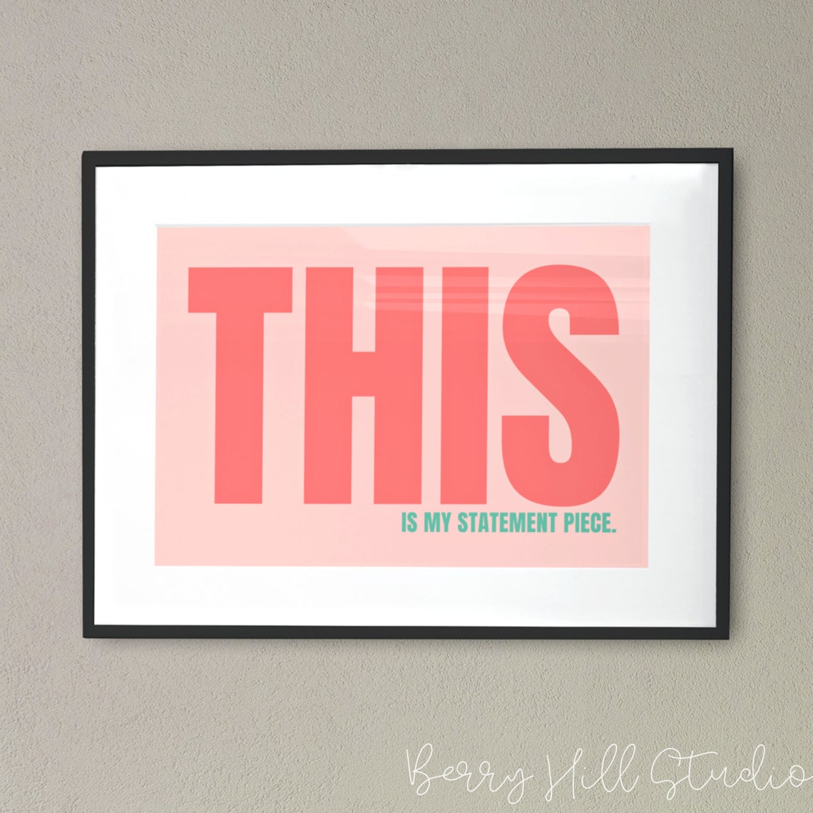 Bold Statement Wall Art Print, Fun Typography Art, Gallery Wall, Dining ...