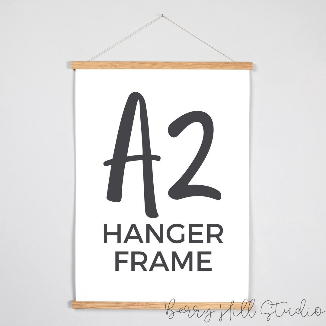 A2 Poster Hanger, Wooden Magnetic Poster Frames, Minimalist Wall Art ...
