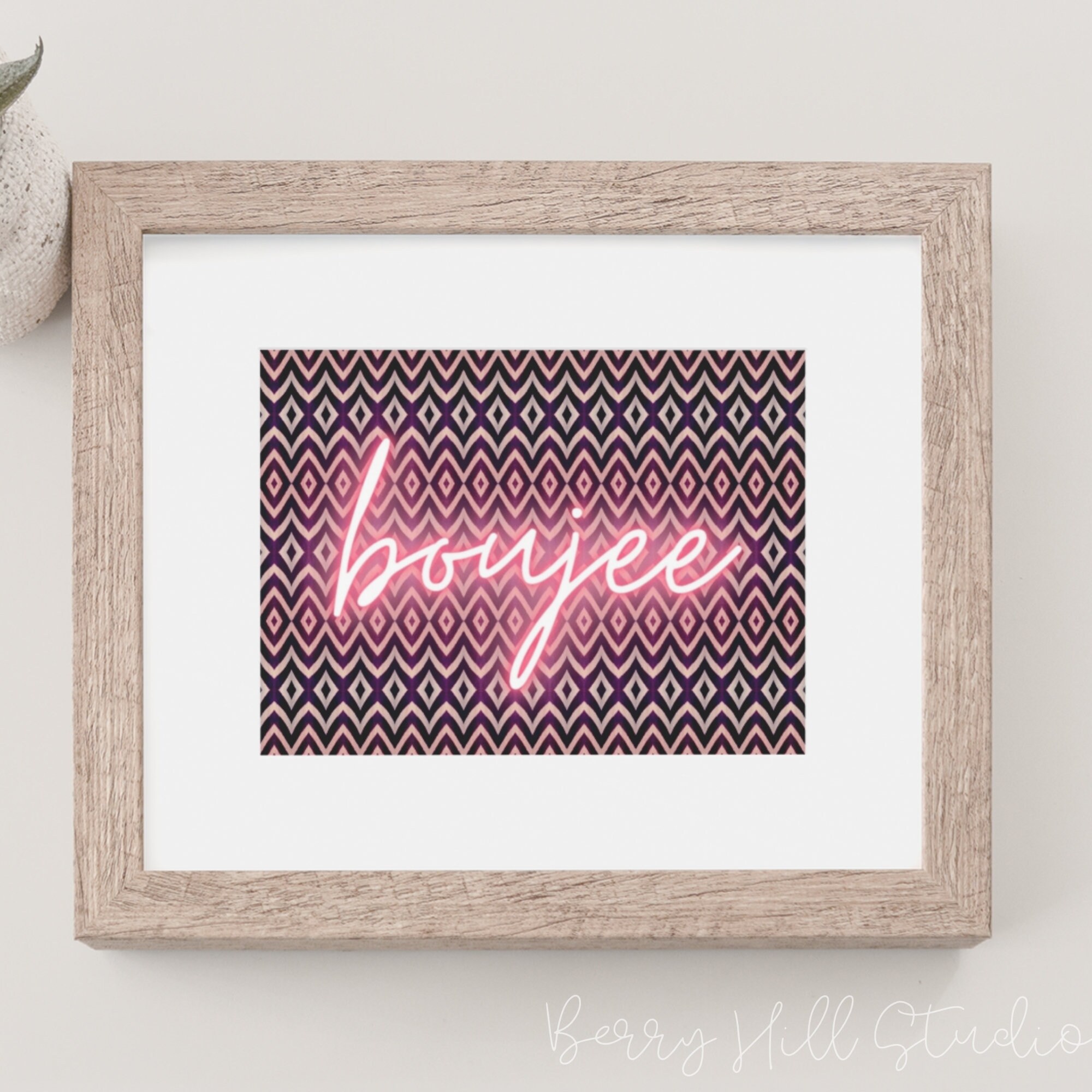 Boujee Neon Wall Art Print Neon Effect Art Print Customised - Etsy UK