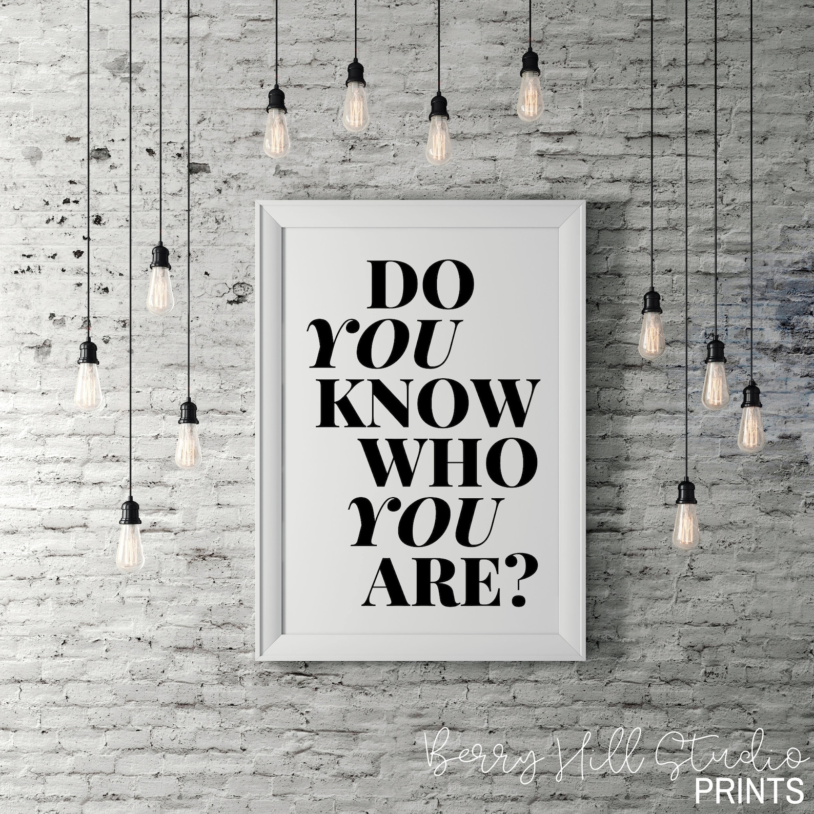 Do You Know Who You Are Wall Art Printable Bold Minimalist - Etsy UK