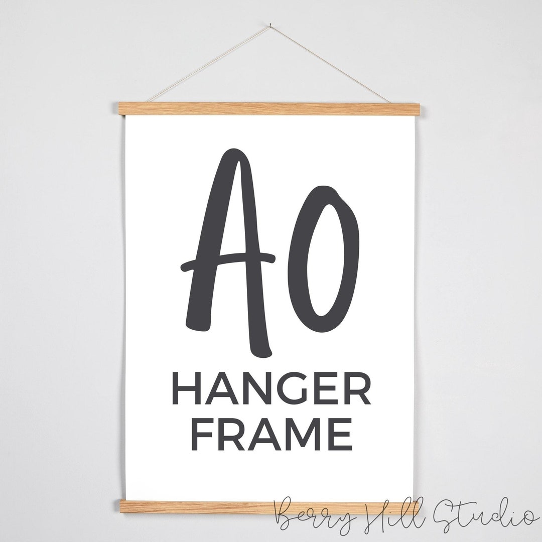 A0 Poster Hanger, Wooden Magnetic Poster Frames, Minimalist Wall Art ...