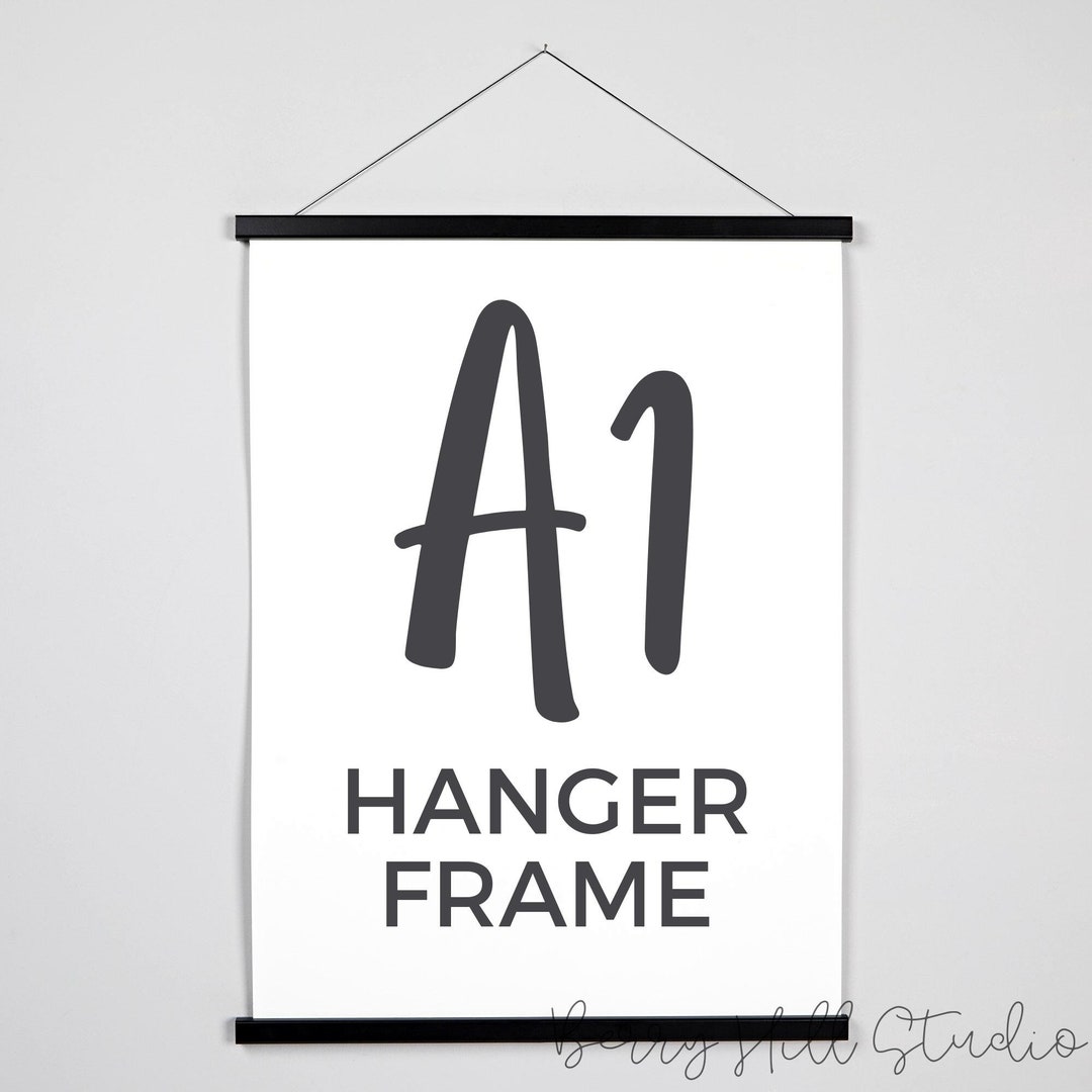 A1 Poster Hanger, Wooden Magnetic Poster Frames, Minimalist Wall Art ...