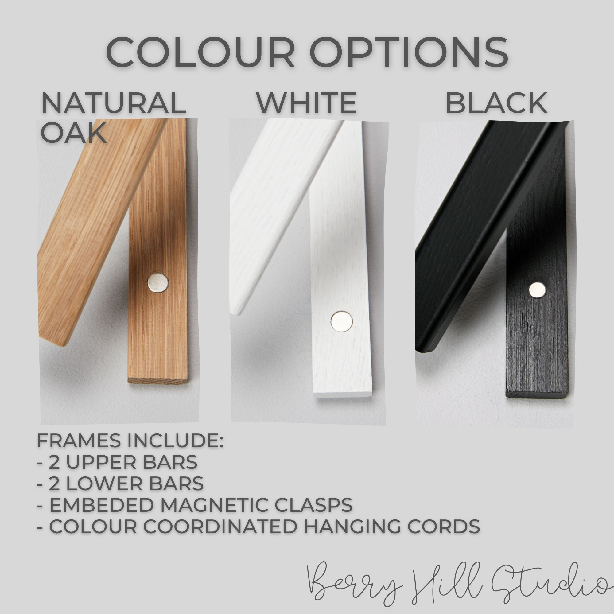 Natural Oak Hanger Frame Portrait A4 A3 A2 A1 A0, Poster Hanger Frames ...