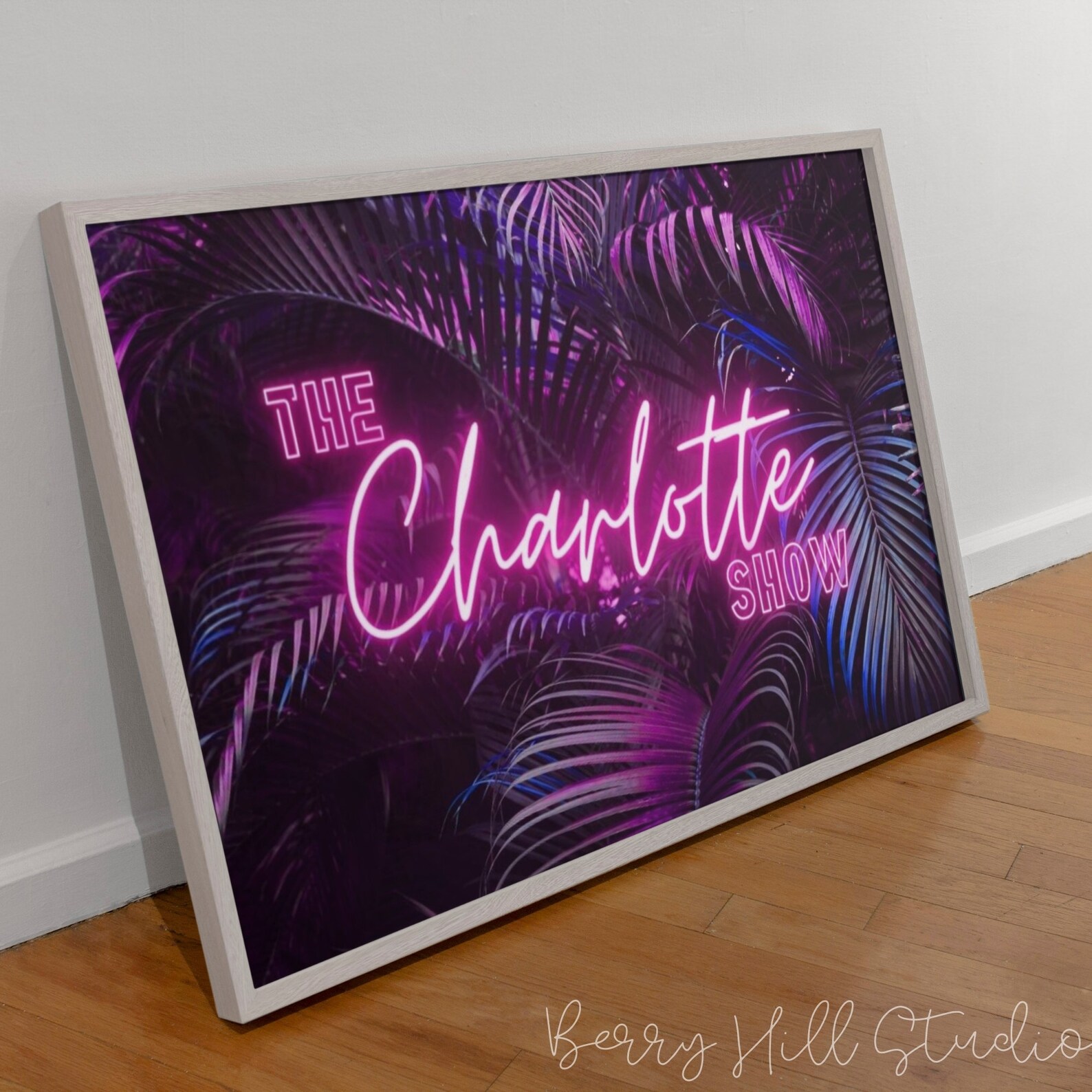 Neon Wall Art Print, Neon Effect Art Print, Customised Neon Prints ...