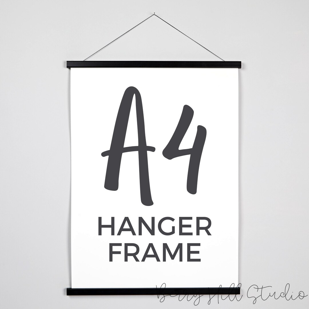 A4 Poster Hanger, Wooden Magnetic Poster Frames, Minimalist Wall Art ...