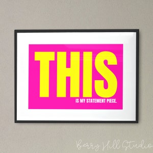 Fun Wall Art Print, Bold Typography Wall Art, Gallery Wall, Kitchen ...