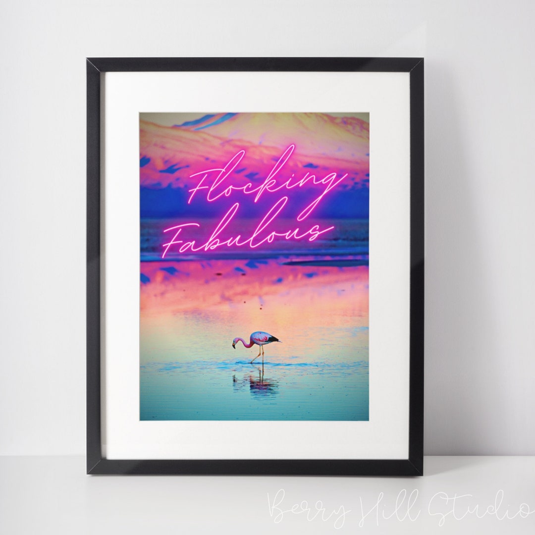 Flocado Fabuloso Flamingo Neon Poster Pink Flamingo Poster - Etsy España