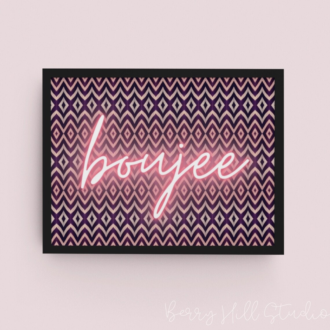 Boujee Neon Wall Art Print Neon Effect Art Print Customised - Etsy UK