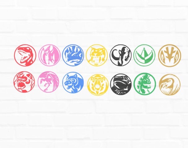 Power Ranger Coins Digital File - Etsy