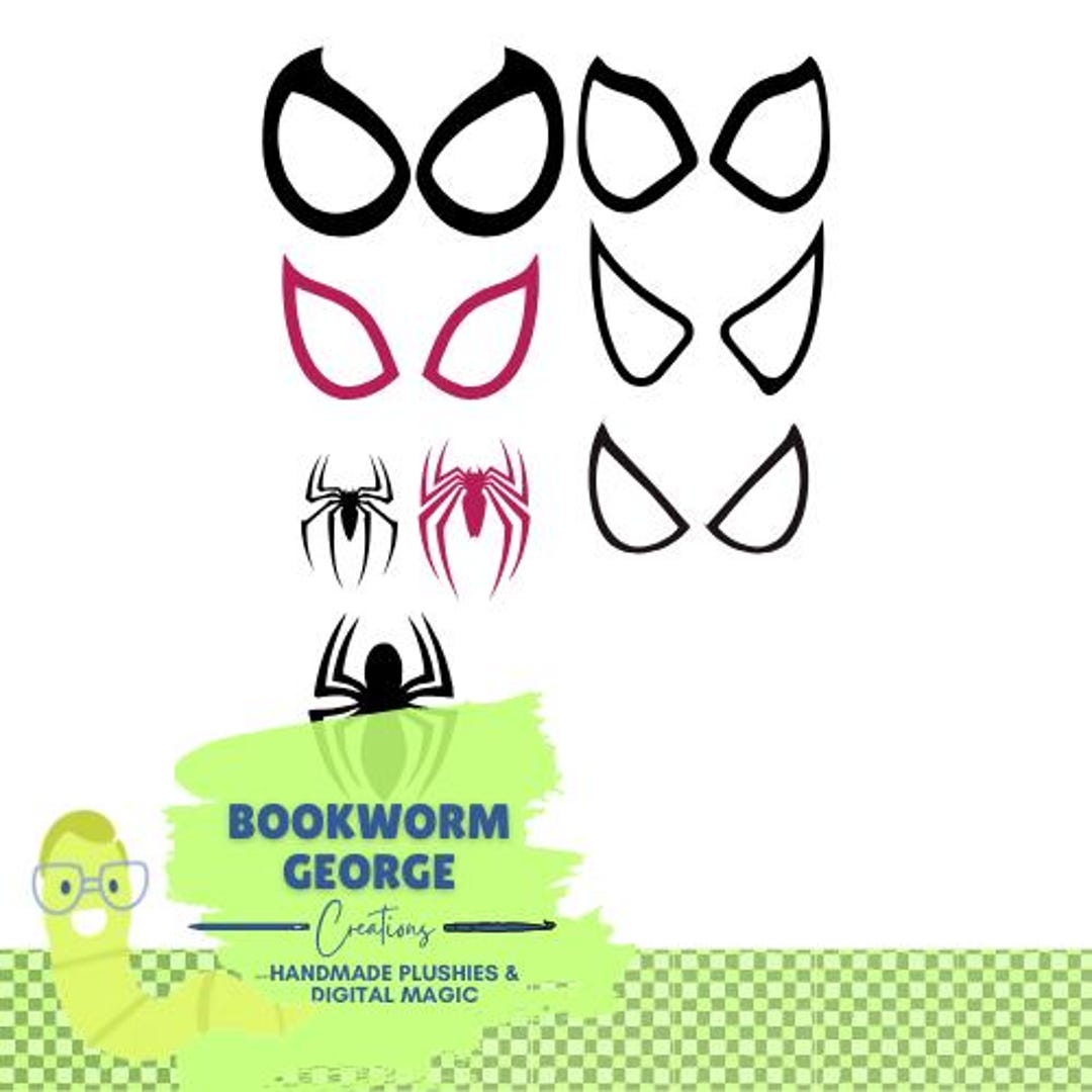 Spider Hero Eyes SVG | Felt Eye Cut Files for Crochet Projects | DIY ...