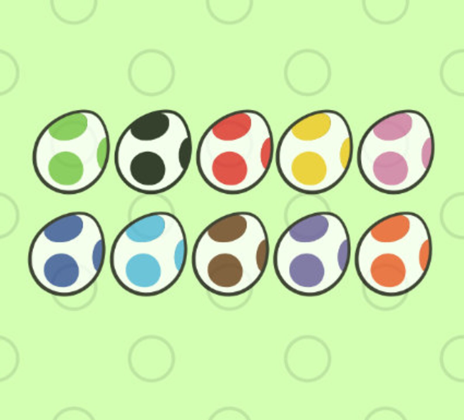 Video Game Dinosaur Eggs Assorted Colors Digital File - Etsy