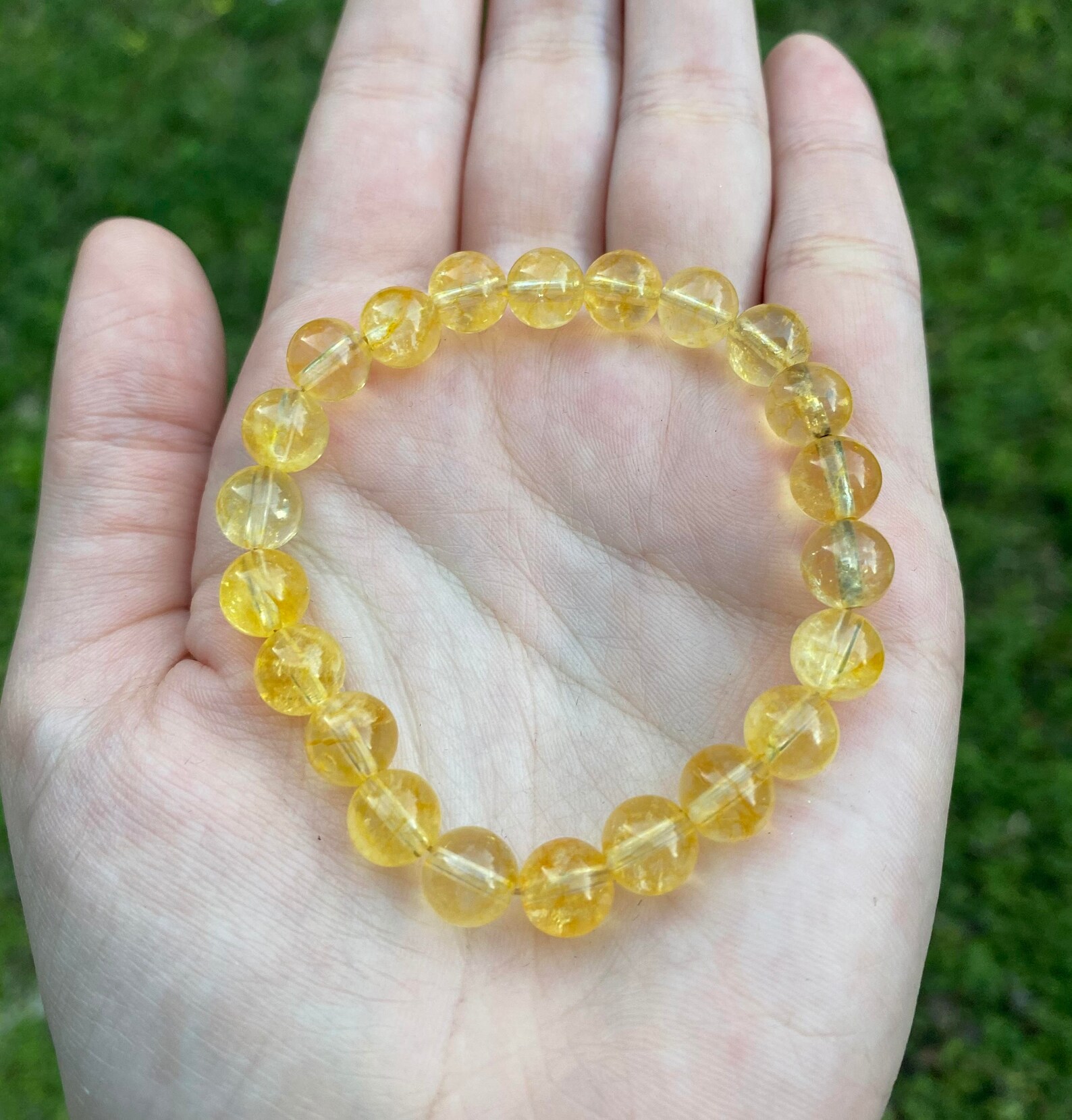 Natural Citrine Crystal Bracelet 8MM Handmade Custom Made | Etsy