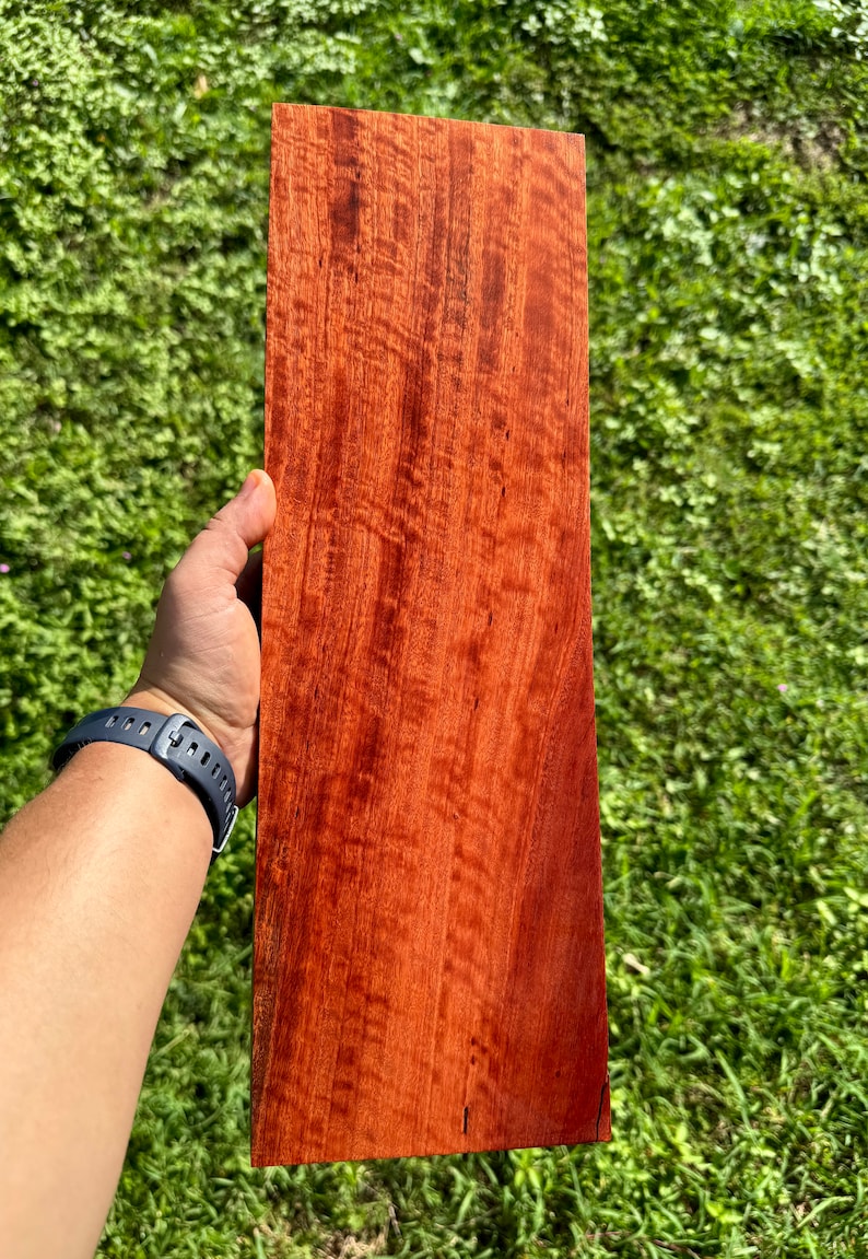 Quilt Curly River Redgum Billet Woodworking Wood Turning DIY Timber #35 ...