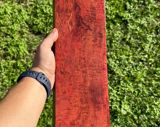 Curly Jarrah Billet Wood Craft Turner Woodworking Hardwood Timber #40 ...