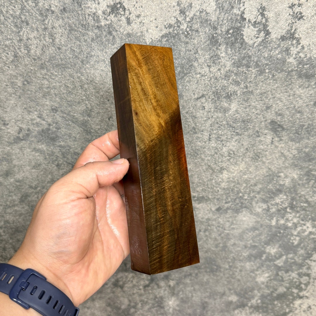 Curly Siamese Rosewood Block Knife Scale Woodworking Turning Carving ...