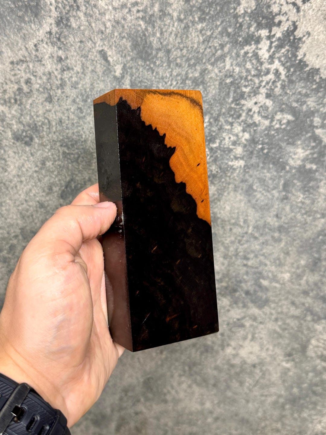 Vietnamese Dark Birdseye Mun Ebony Block Knife Scale Pen Blank Exotic ...