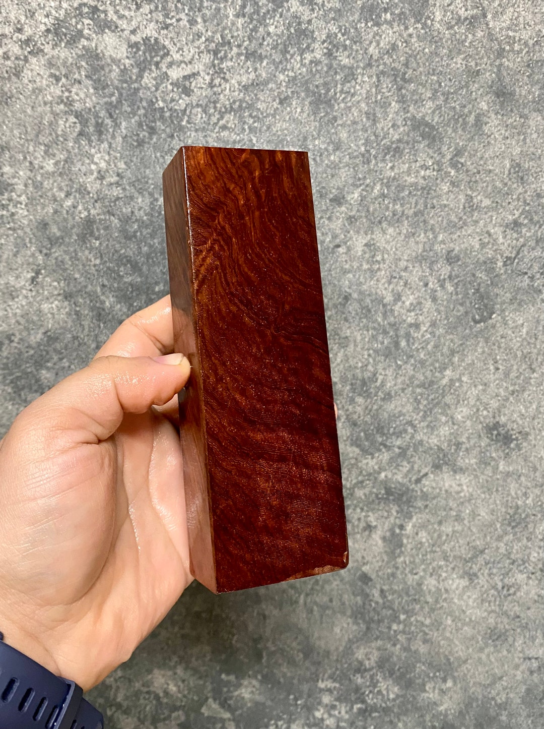Figured Laos Rosewood Block Knife Scale Woodworking Wood Craft Exotic ...