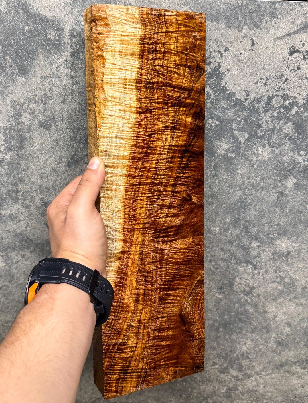 Fiddleback Blackwood Billet Wood Carving Woodturning Maker Craft Timber ...