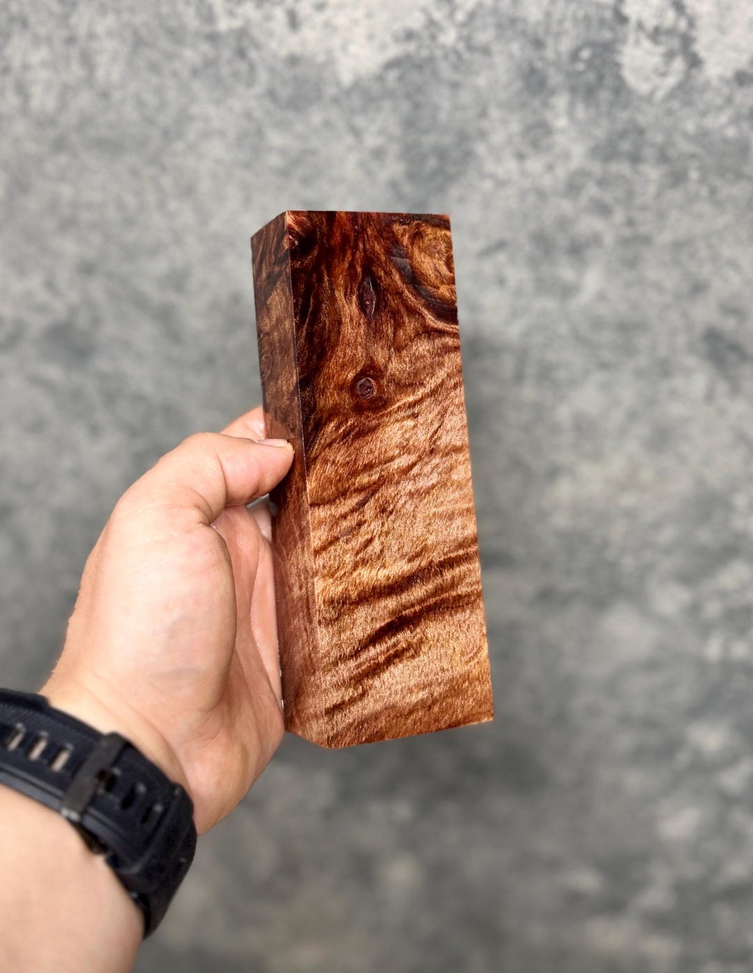 Stabilized Quilted Myrtle Burl Block Wood Craft Knife Scale #90 - Etsy