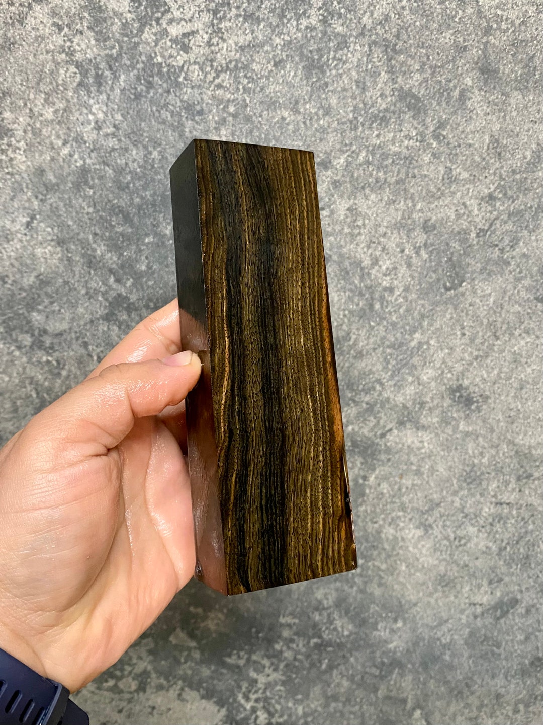 Stunning Dark Figured Mun Ebony Block Knife Making Scale Pen Blank - Etsy