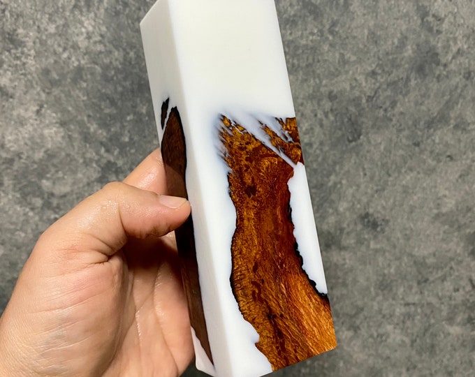 Stabilised Sheoak White Hybrid Block Epoxy Resin Casted Wood Blank - Etsy