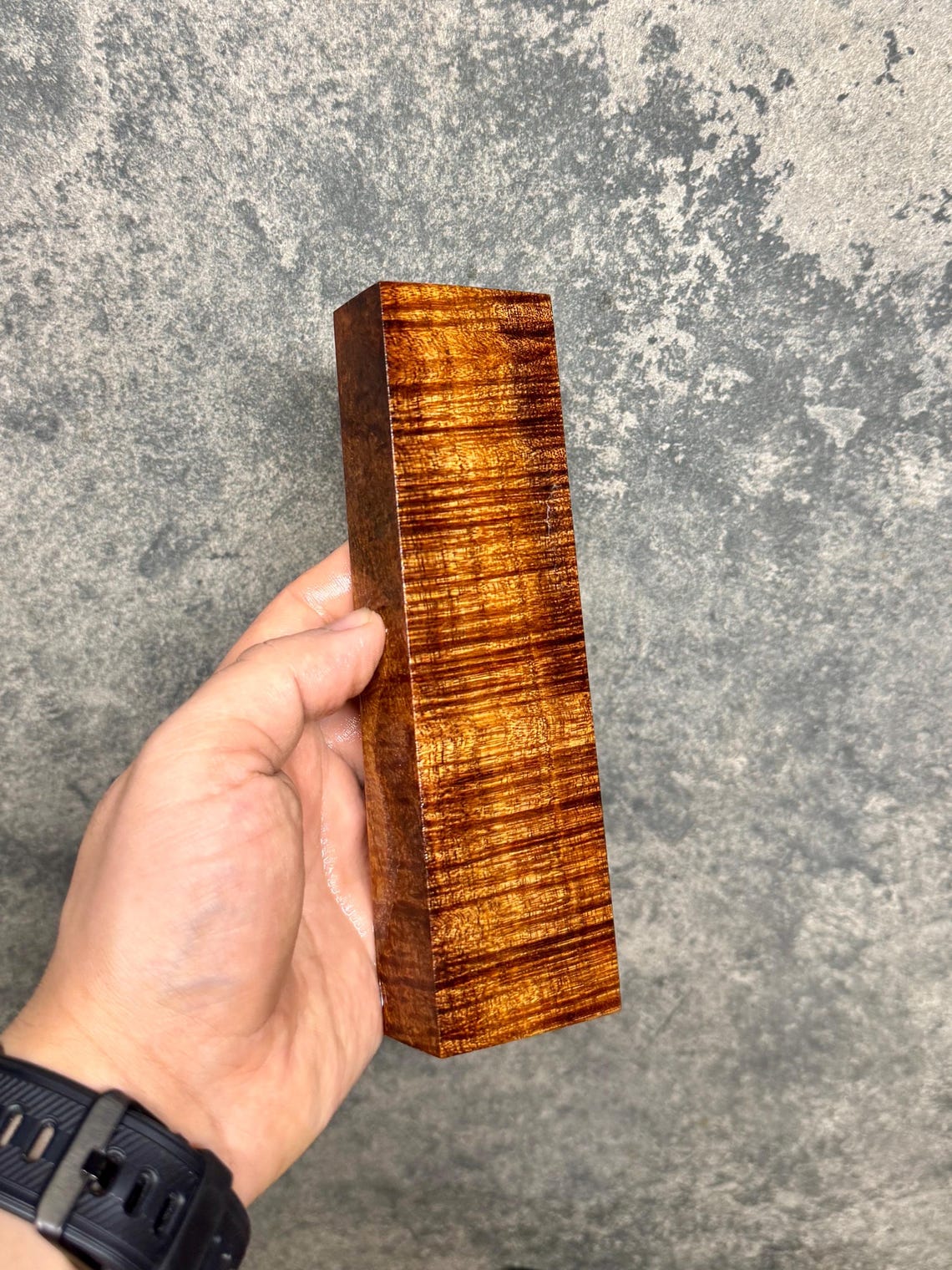 Stabilised Curly Tasmanian Blackwood Block Wood Carving Turning ...