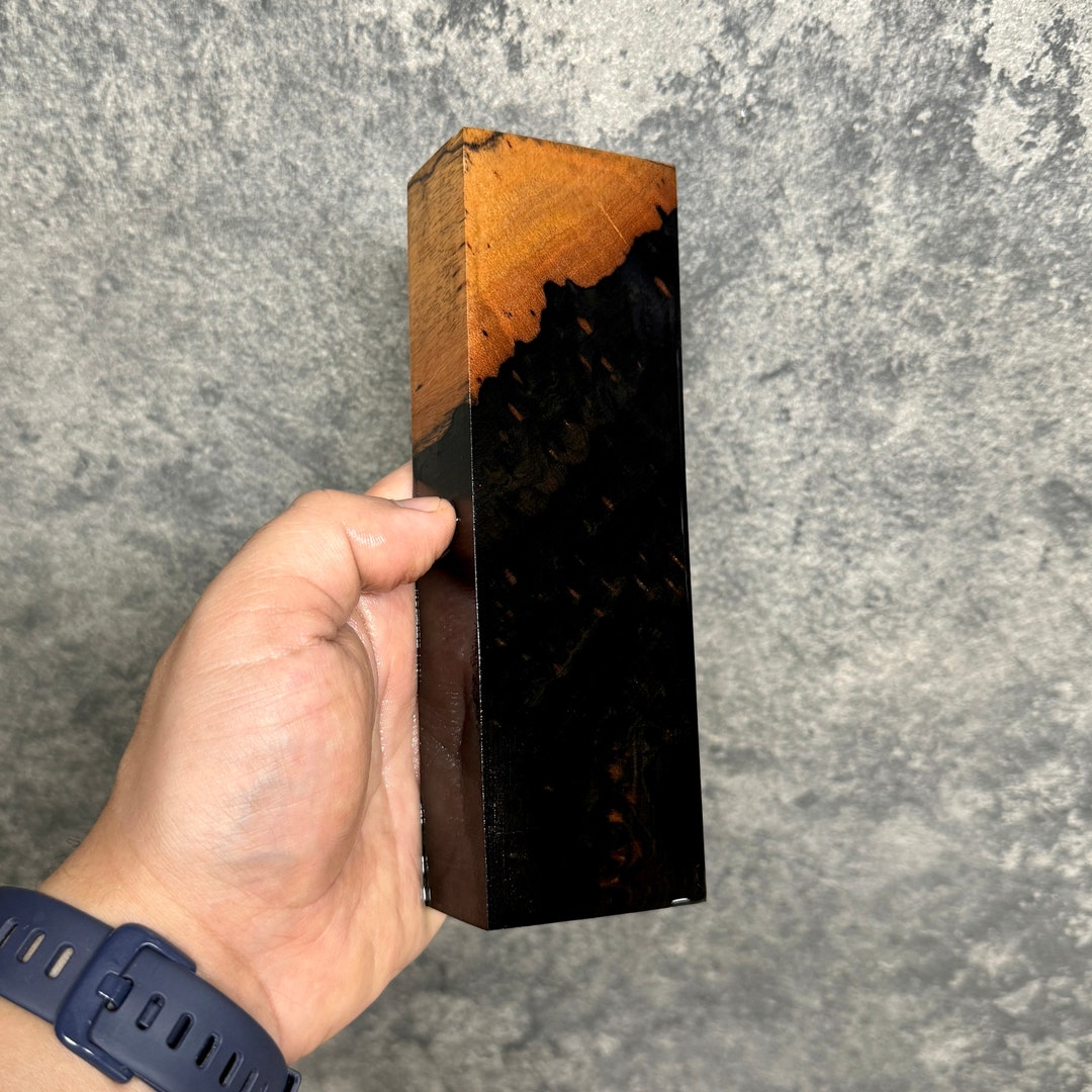 Rare Birdseye Mun Ebony Block Exotic Wood Woodworking Carving Timber 3 ...