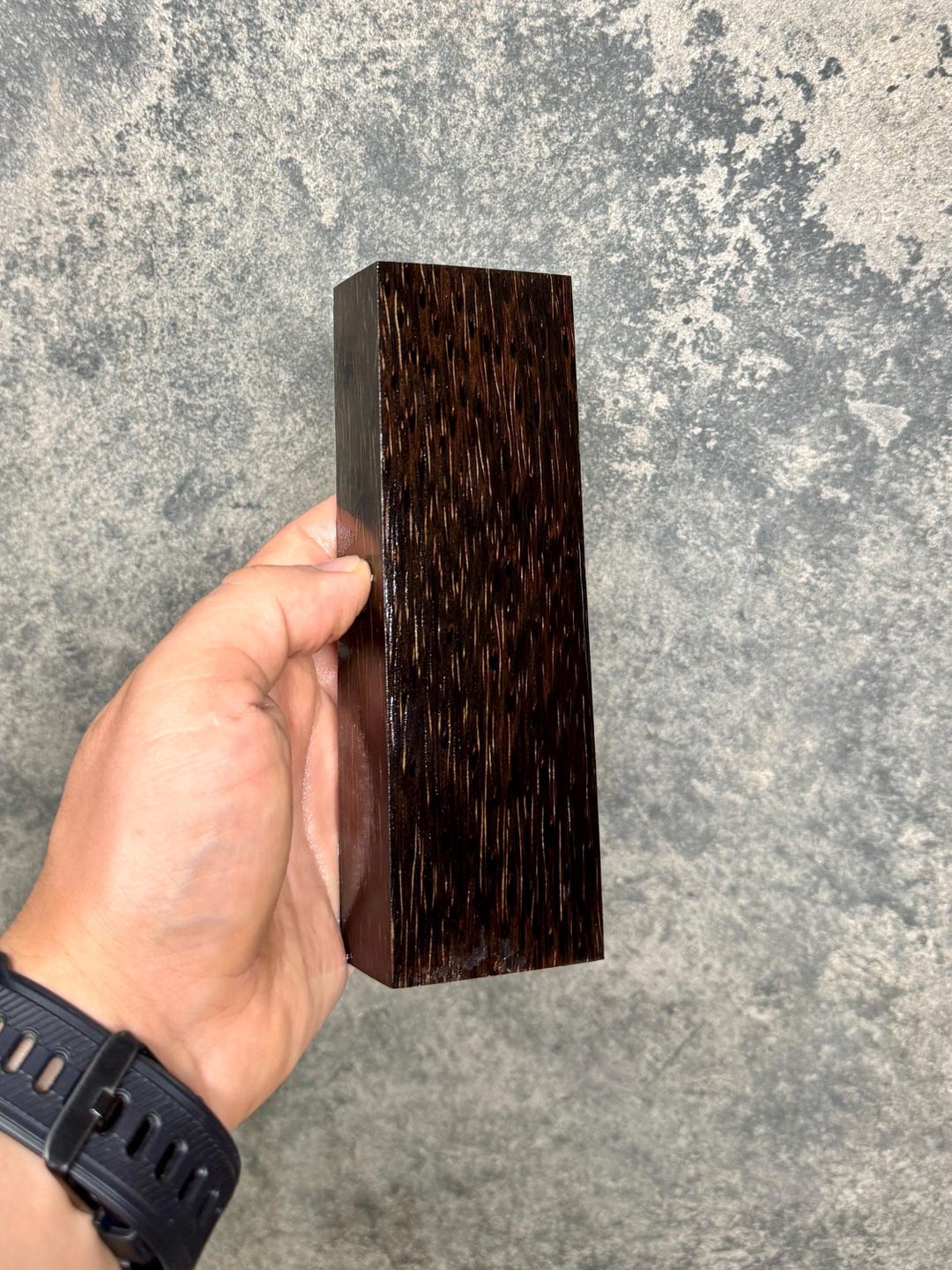 Stabilised Black Palm Block Woodturning Carving Wood Craft Timber #83 ...